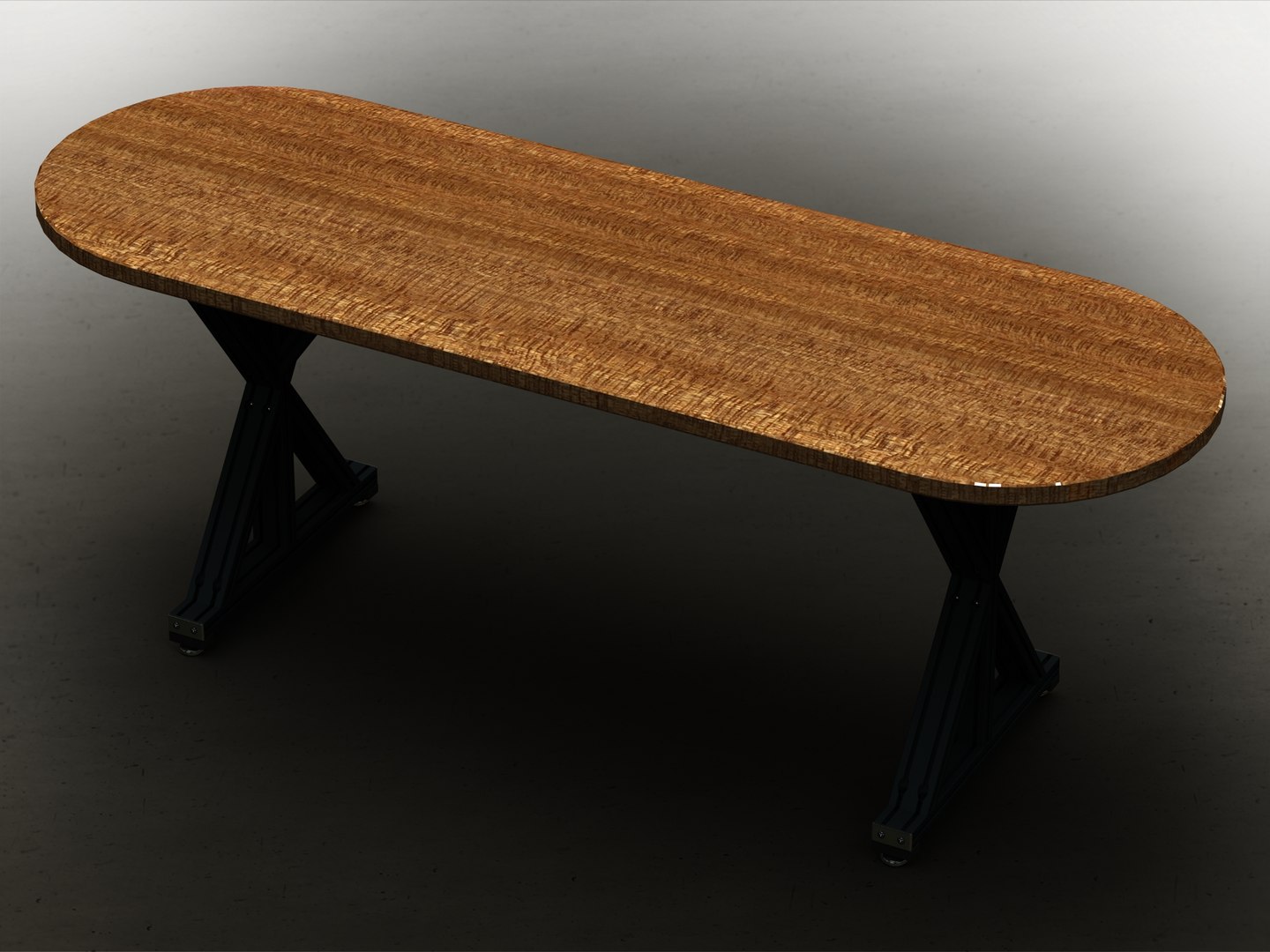 3D Aluminum X-Frame Table - TurboSquid 2176534