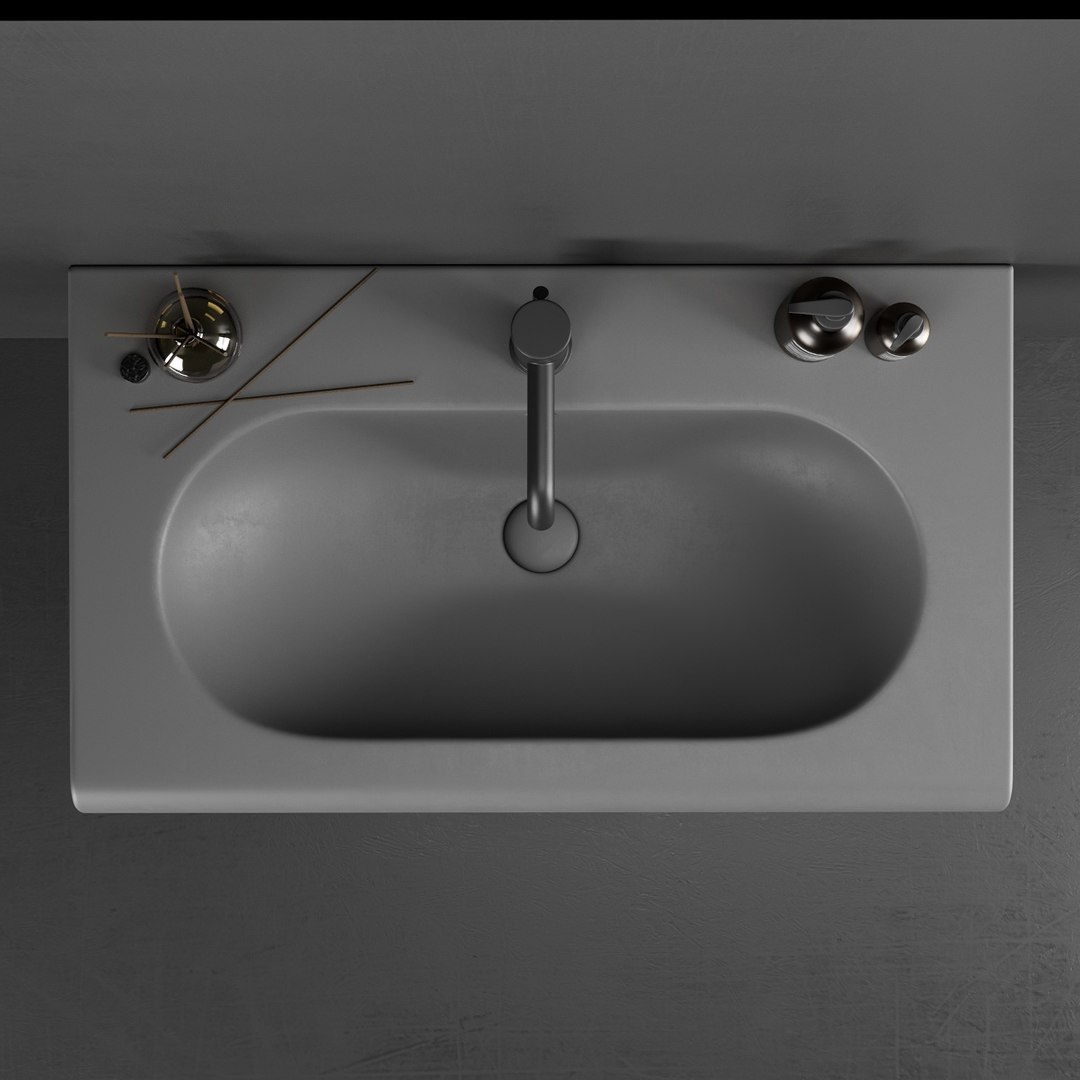 Fluid Wall-mounted Washbasin 3D Model - TurboSquid 1284954