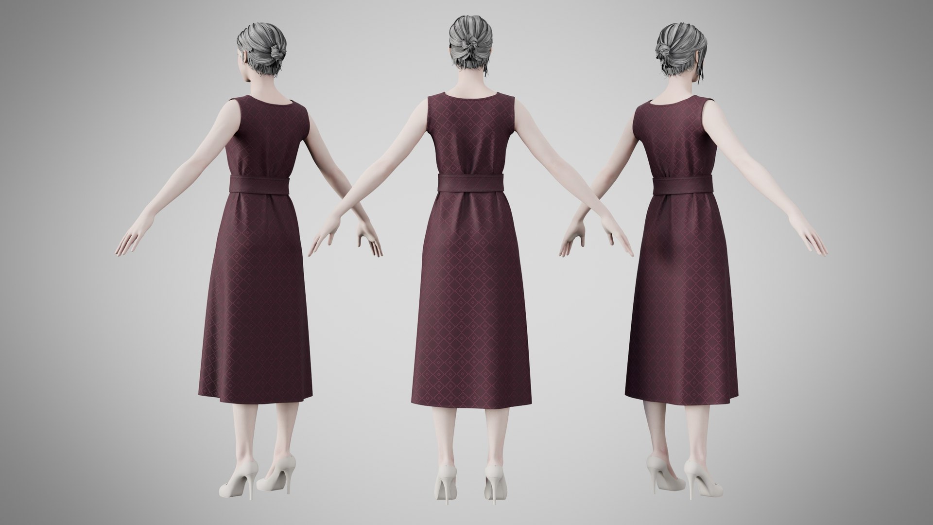 Dress 02 Dark Brown 3D Model - TurboSquid 2452689