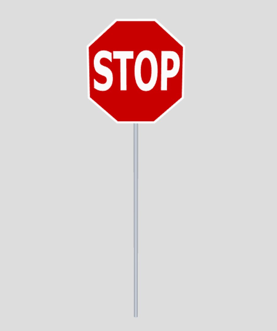 Free 3D Stop Traffic Sign - TurboSquid 1467965
