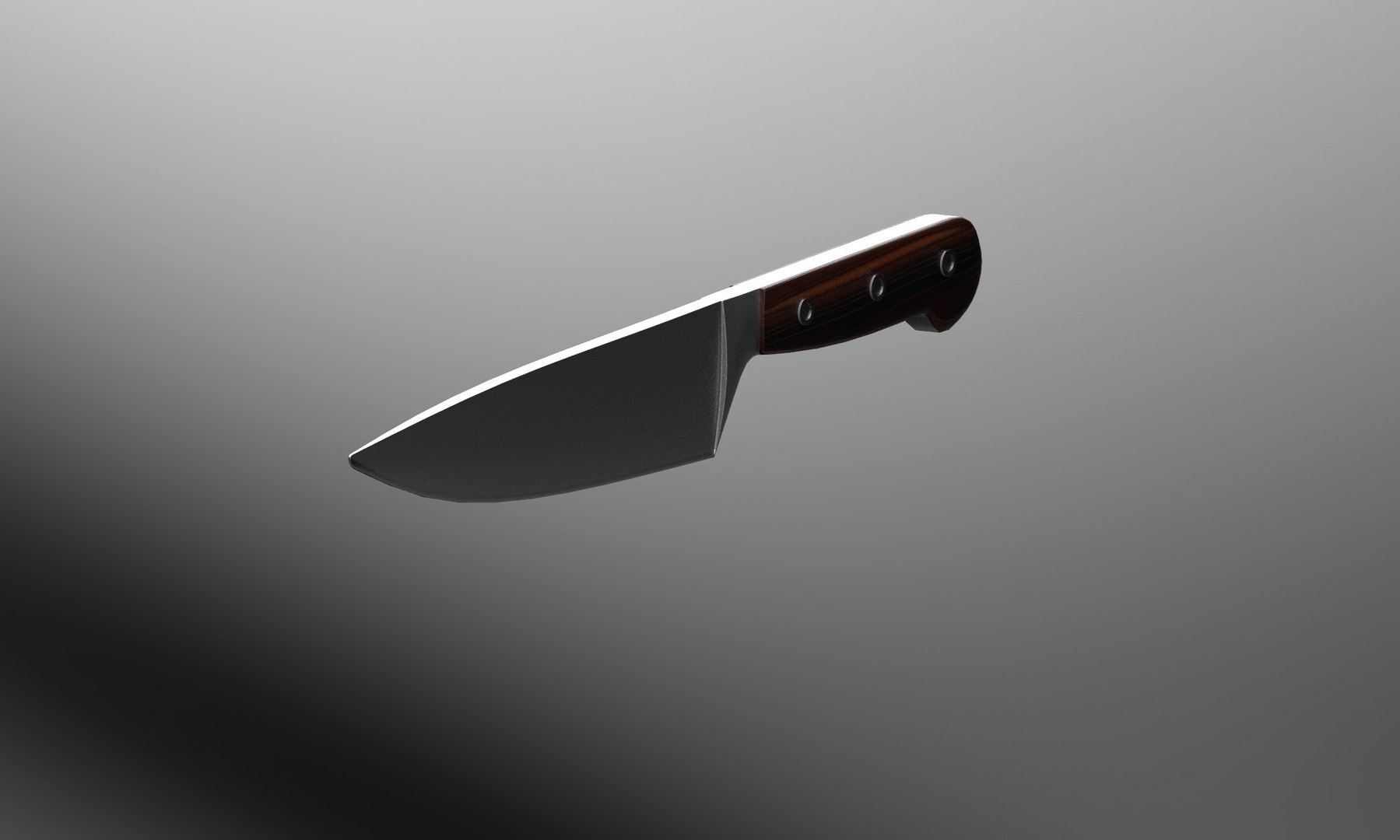 3D Model Heavy Back Chefs Kitchen Knife - TurboSquid 2041511