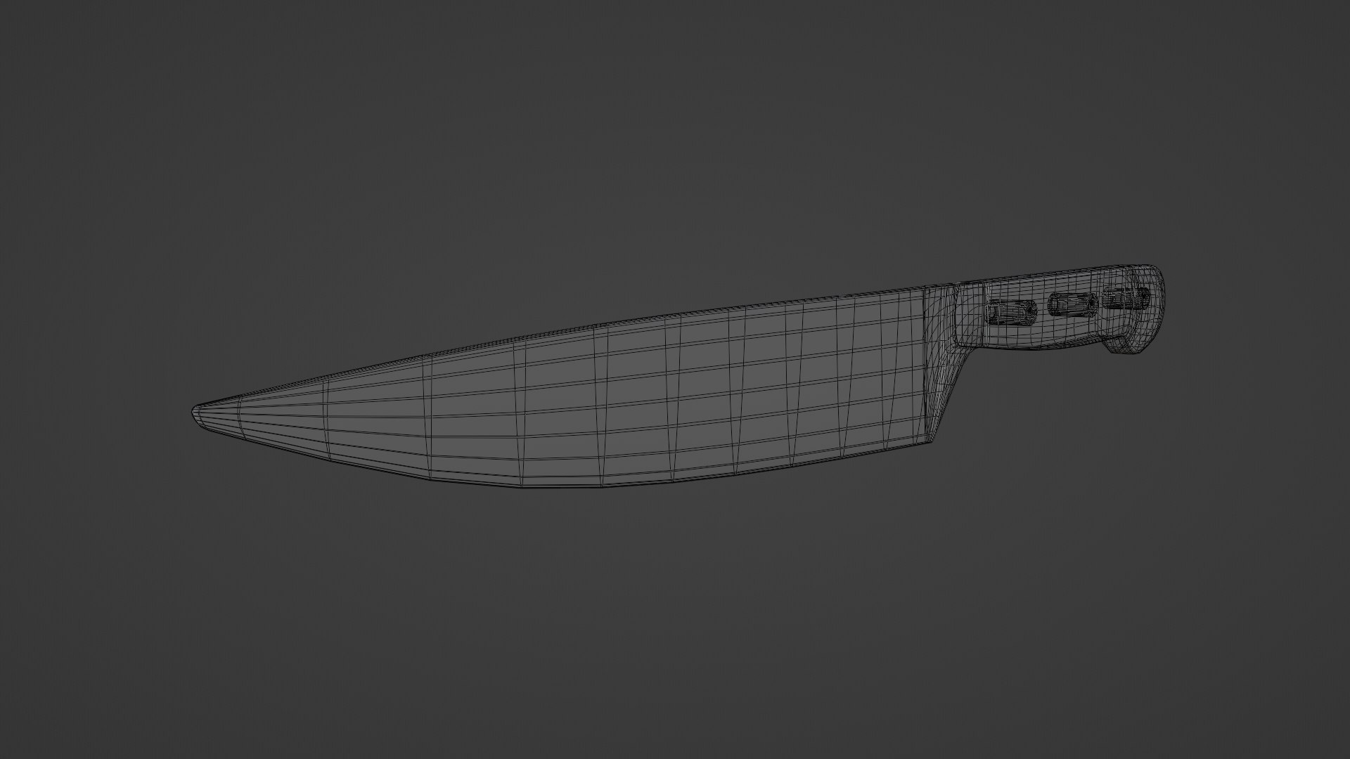 3D Model Heavy Back Chefs Kitchen Knife - TurboSquid 2041511