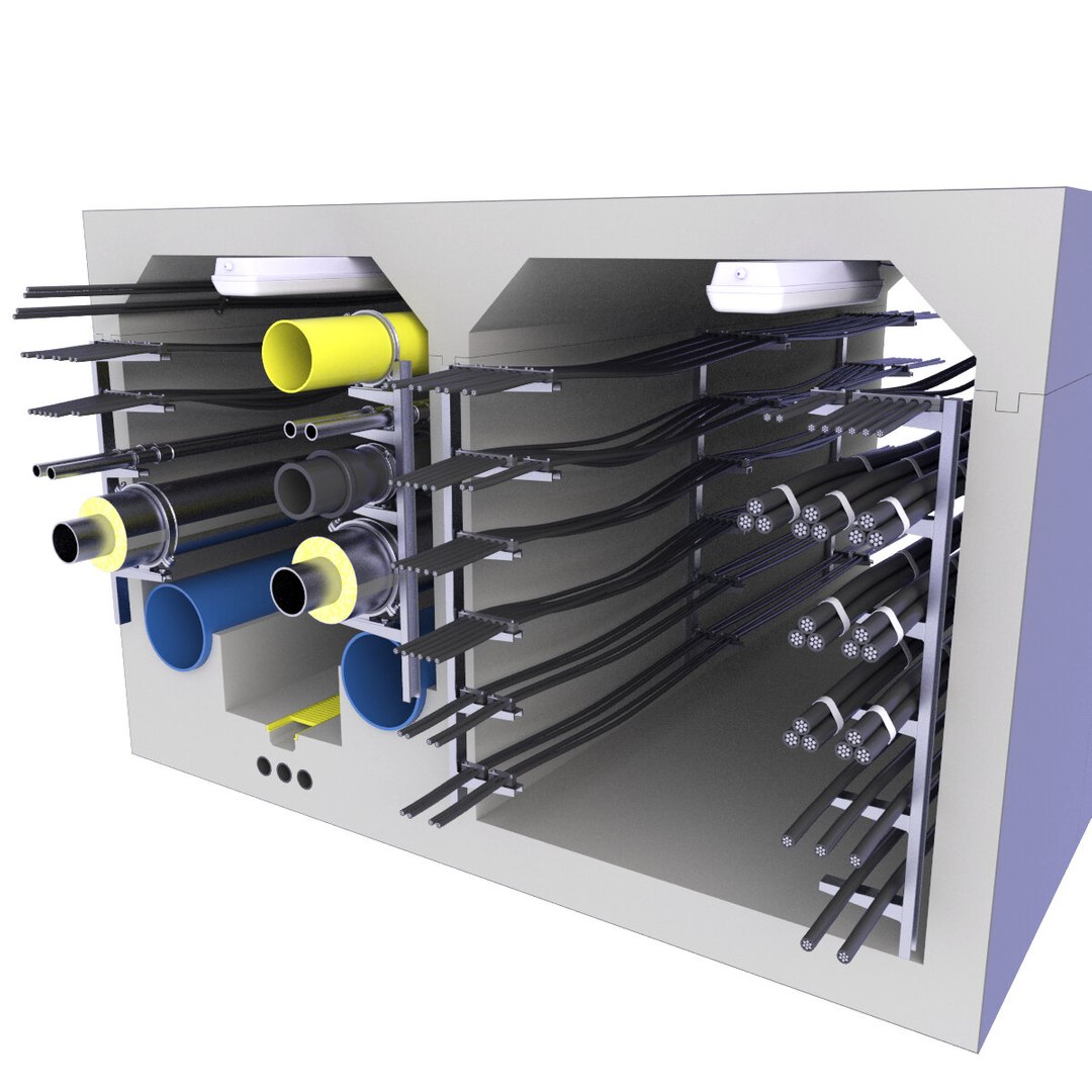 Communications Underground Utility Tunnel Network 28 3D - TurboSquid ...