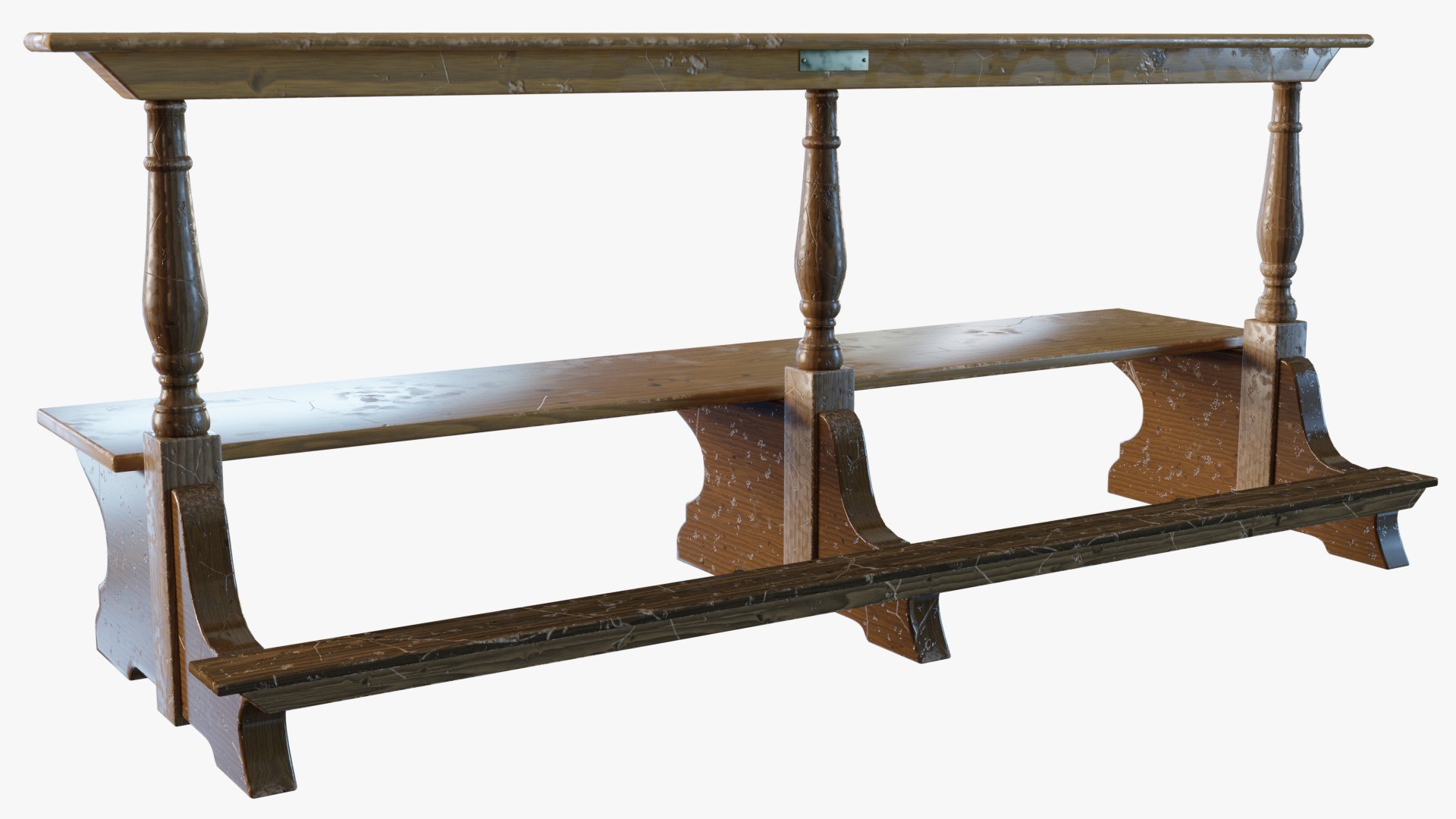 3D Church Pew Model - TurboSquid 2117357