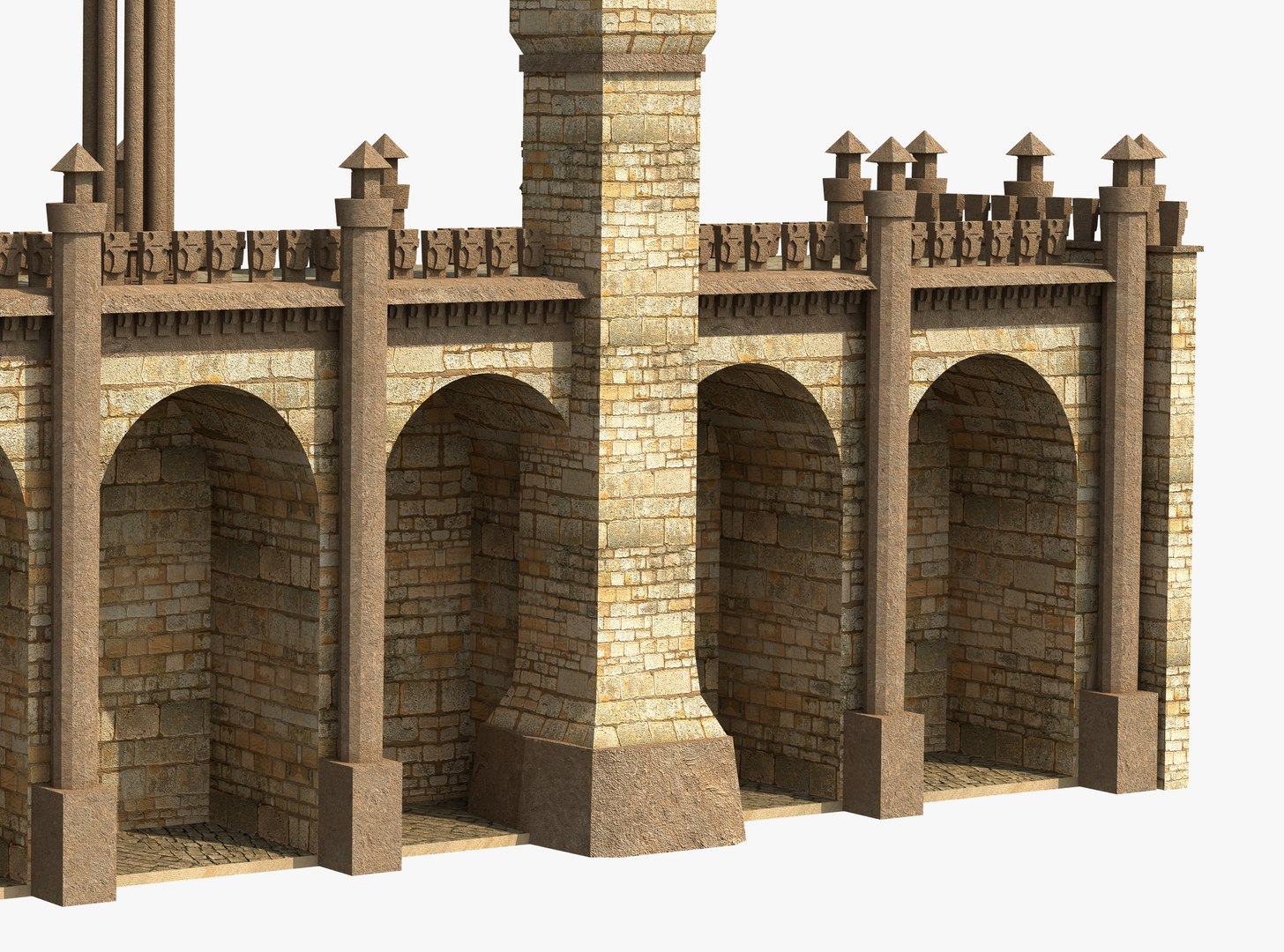 Classic Arch Structure Towers 3D - TurboSquid 1881199
