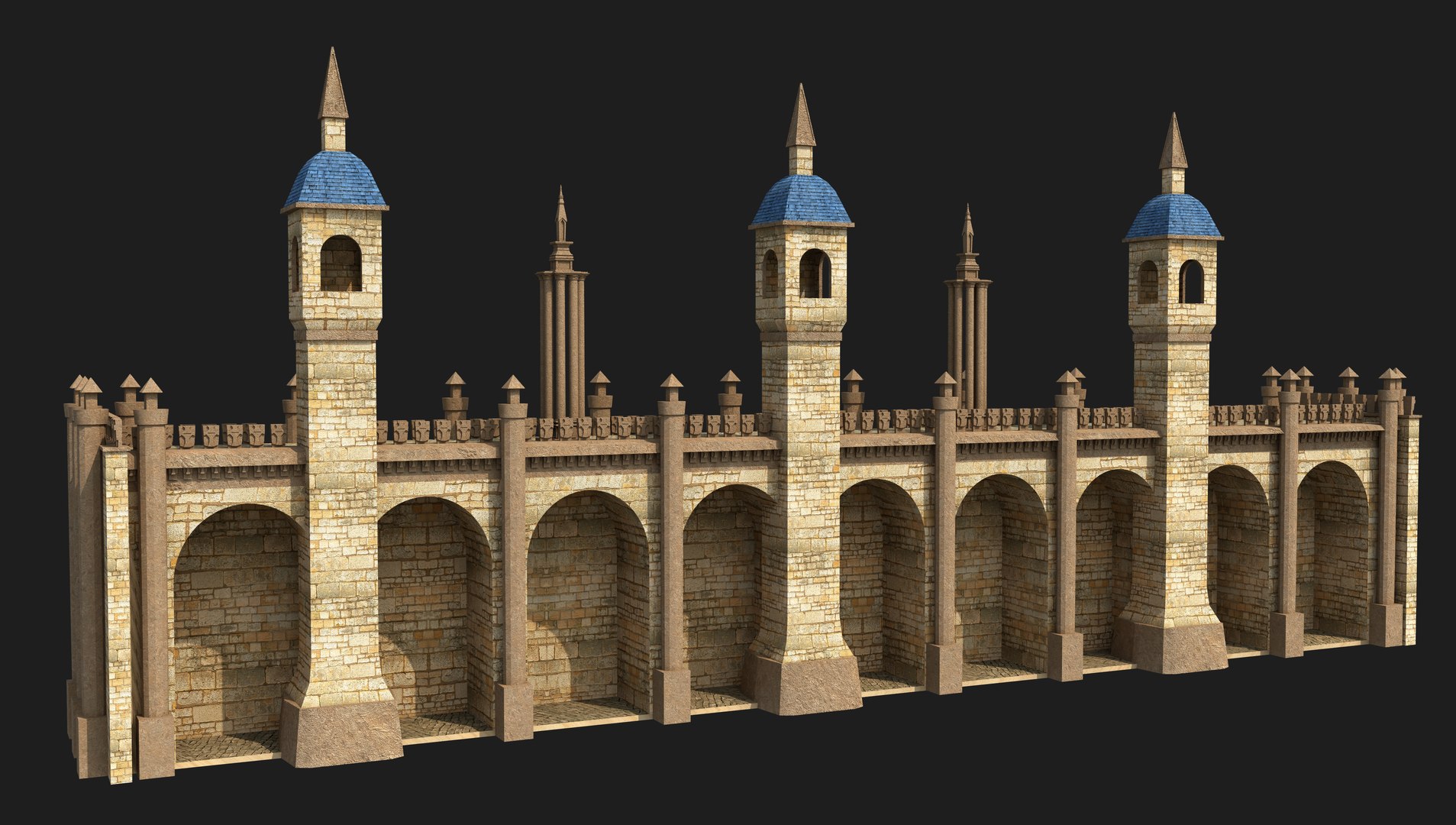 Classic Arch Structure Towers 3D - TurboSquid 1881199