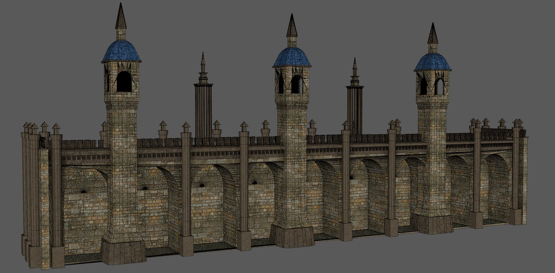 Classic Arch Structure Towers 3D - TurboSquid 1881199