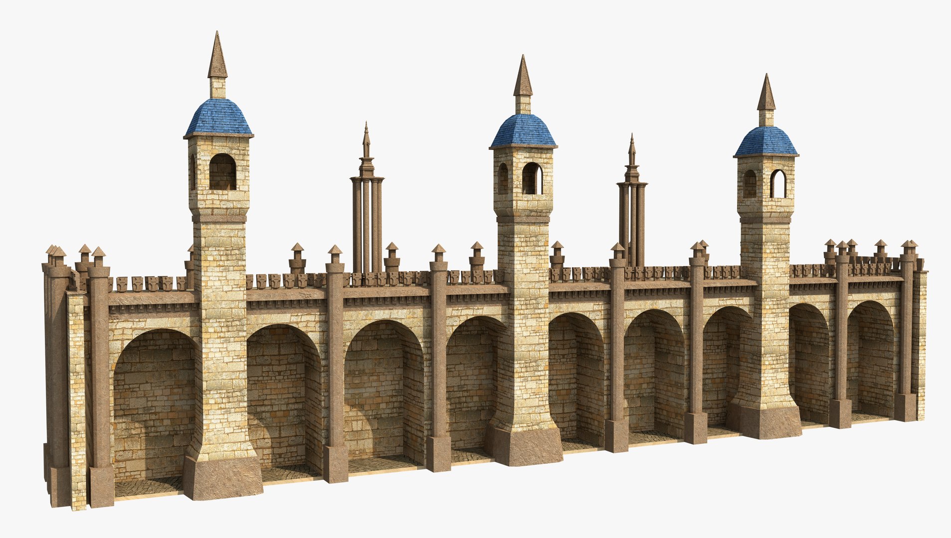Classic Arch Structure Towers 3D - TurboSquid 1881199