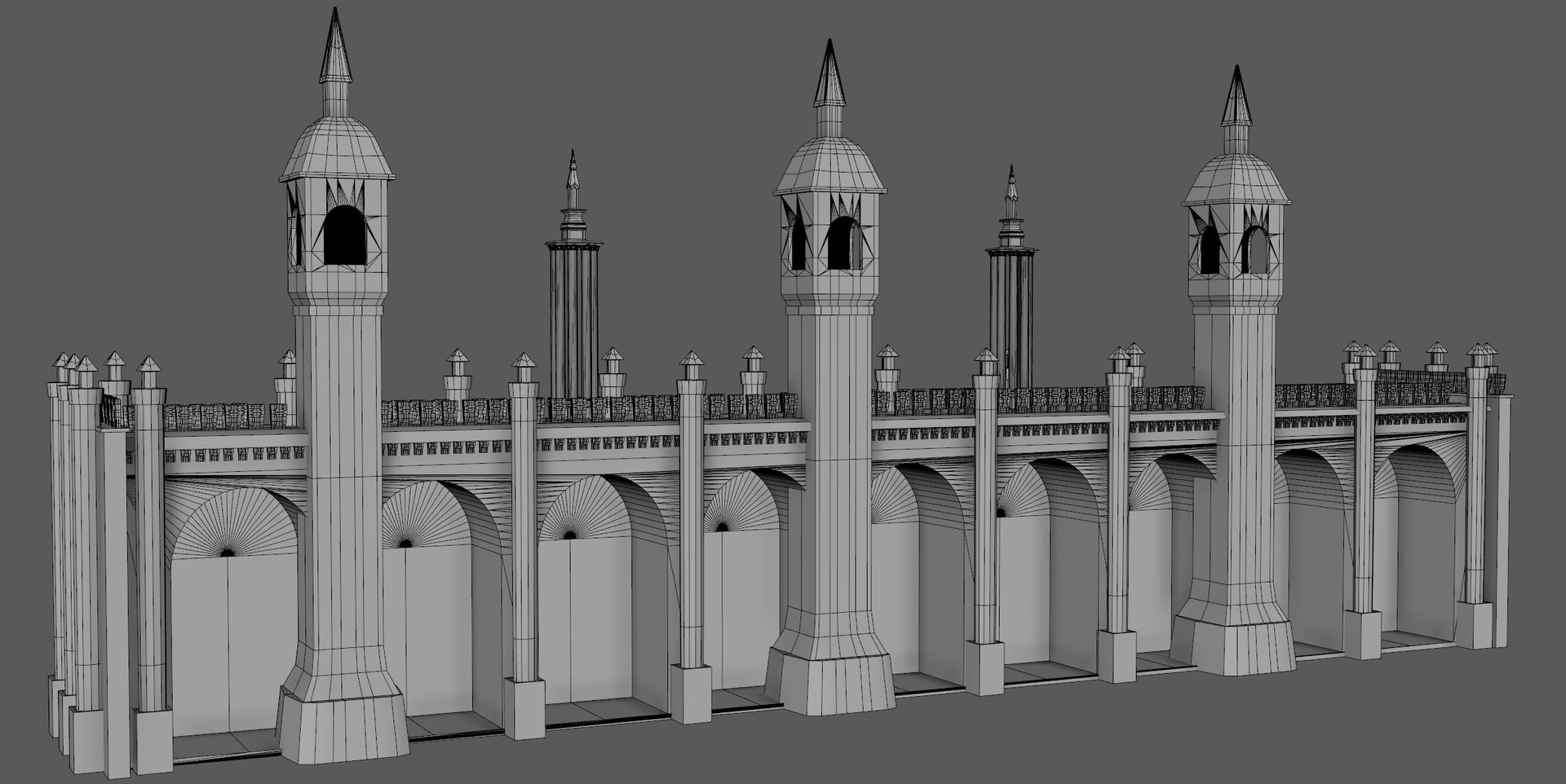 Classic Arch Structure Towers 3D - TurboSquid 1881199