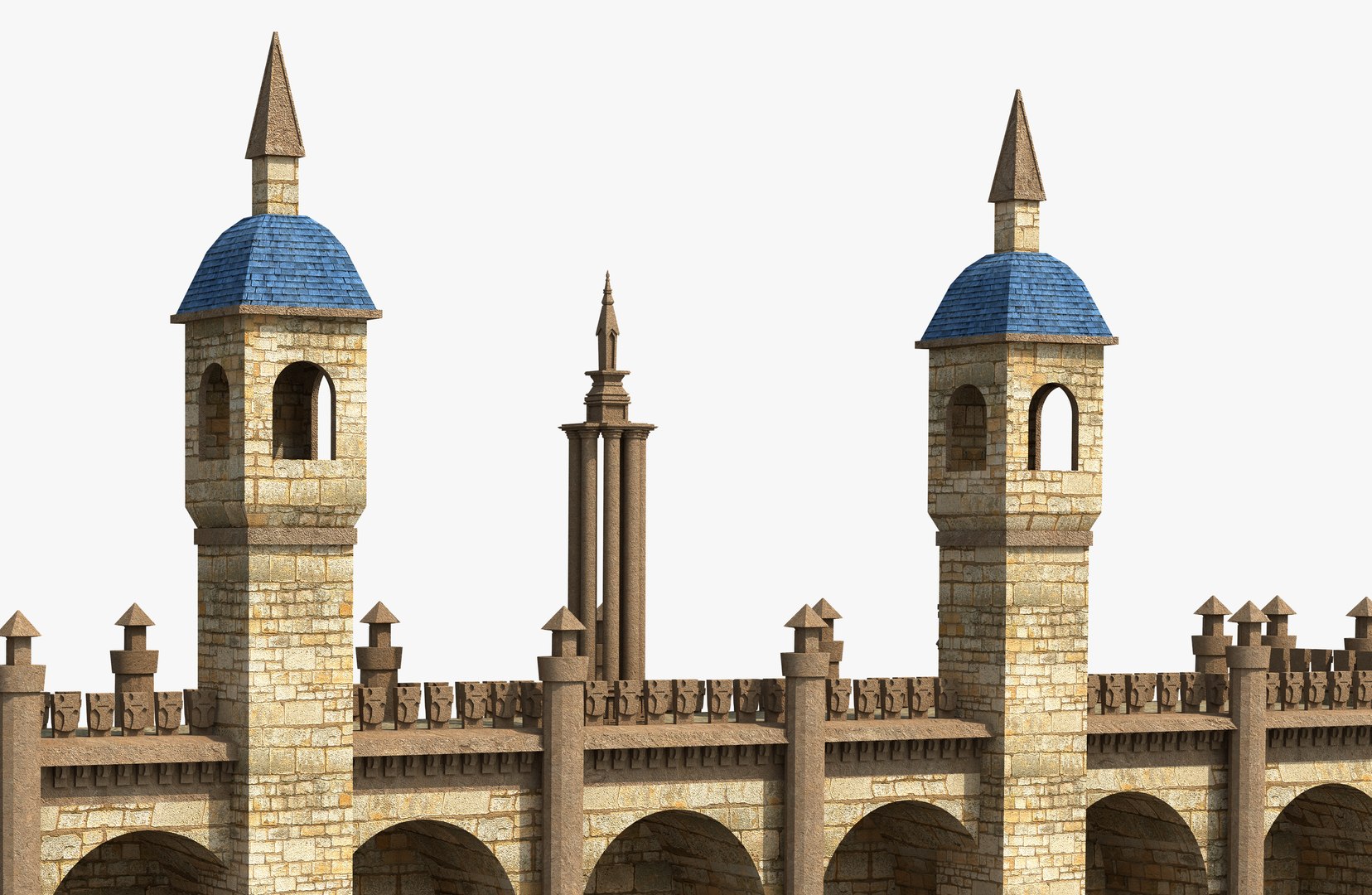 Classic Arch Structure Towers 3D - TurboSquid 1881199