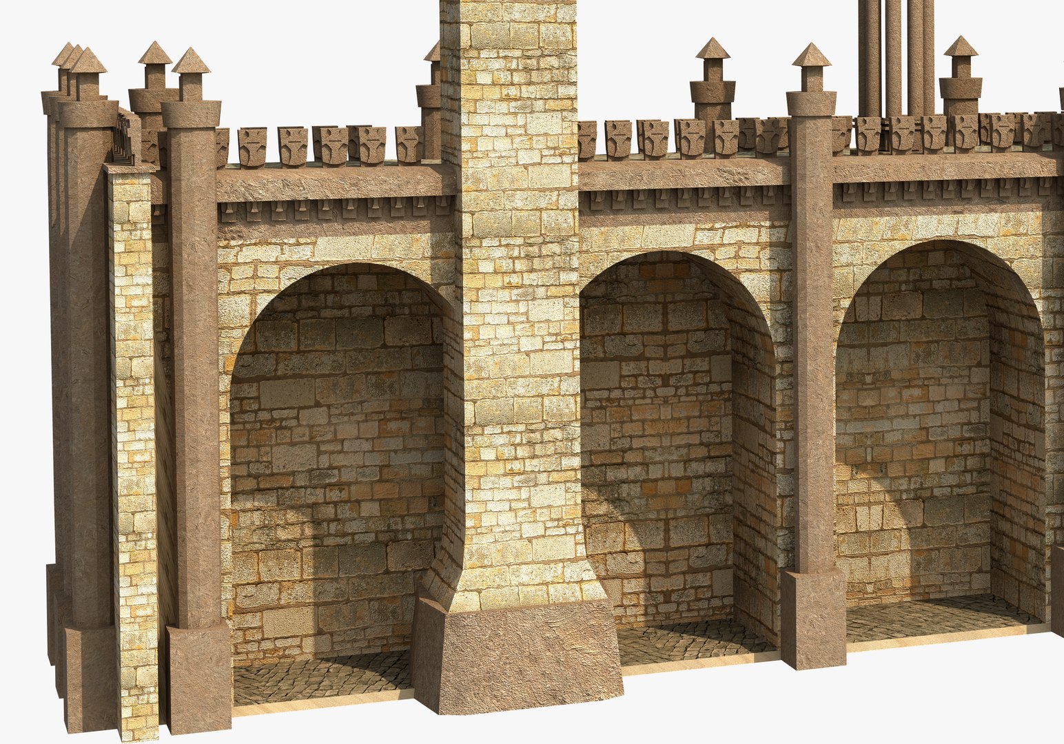 Classic Arch Structure Towers 3D - TurboSquid 1881199