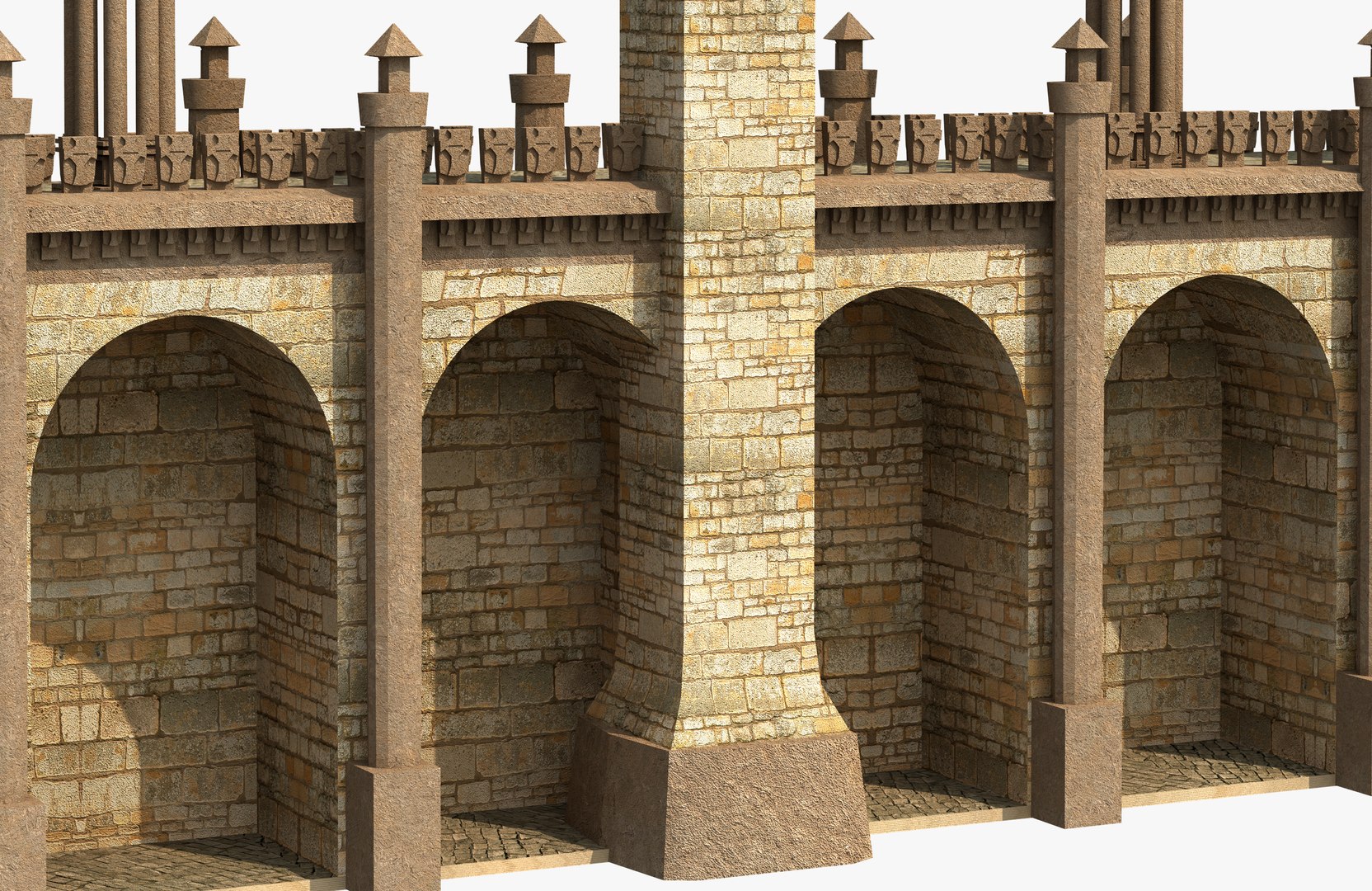 Classic Arch Structure Towers 3D - TurboSquid 1881199