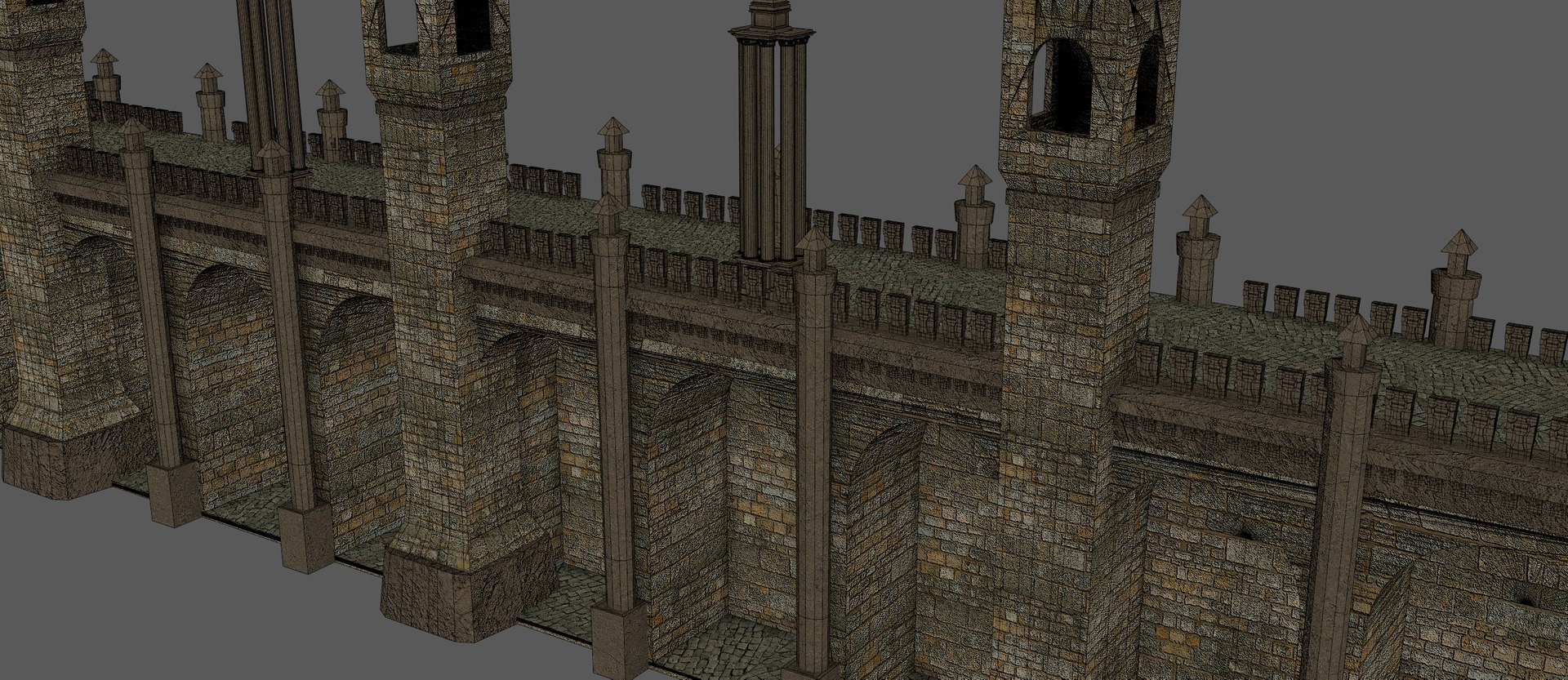Classic Arch Structure Towers 3D - TurboSquid 1881199