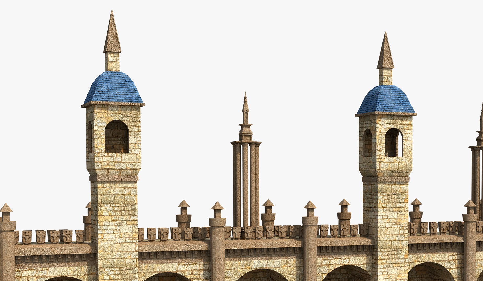 Classic Arch Structure Towers 3D - TurboSquid 1881199