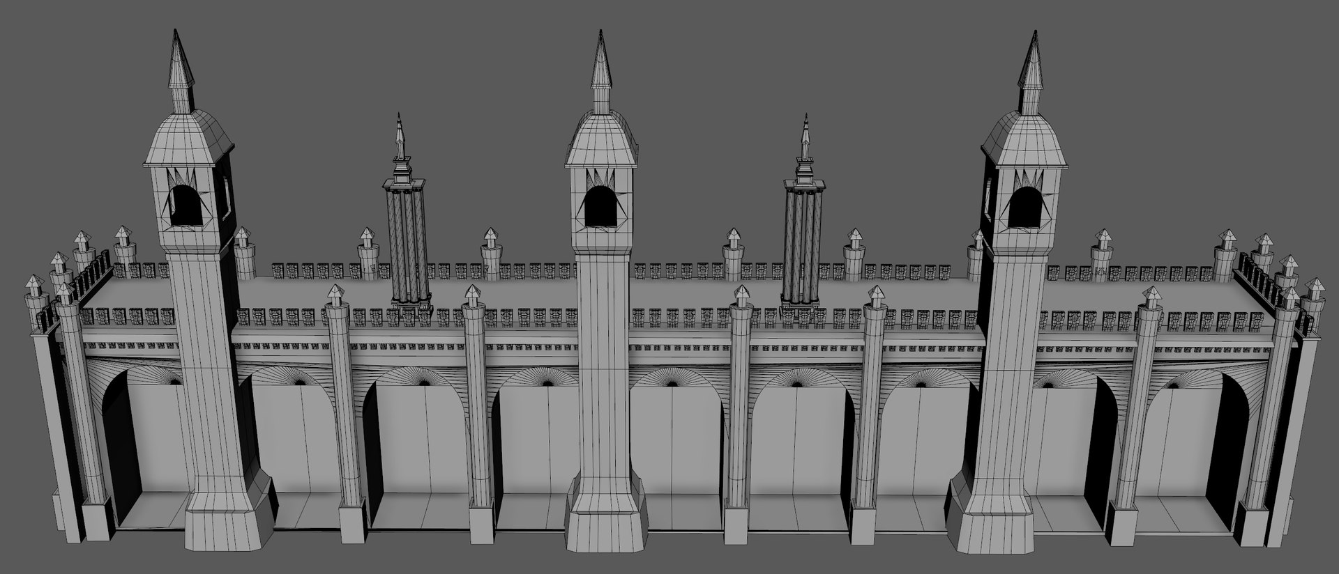 Classic Arch Structure Towers 3D - TurboSquid 1881199