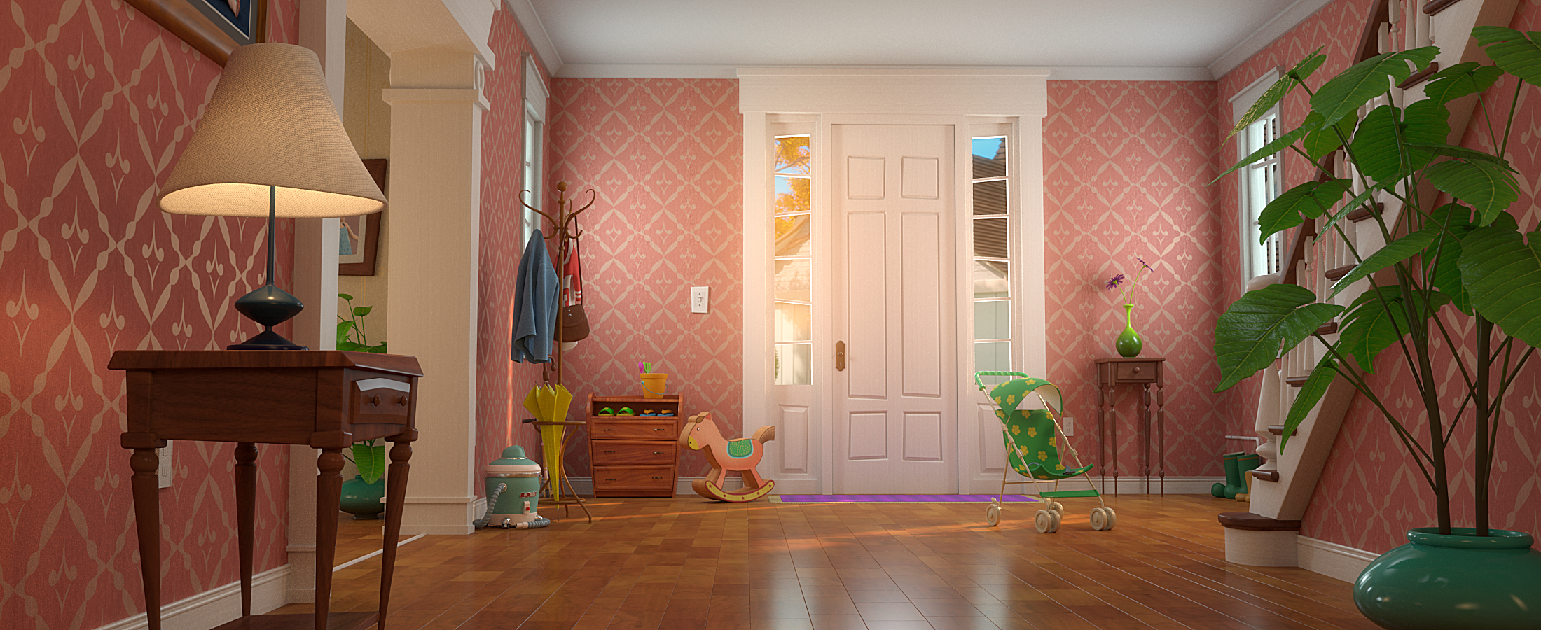 Cartoon Hall Living Room 3D model - TurboSquid 1826246