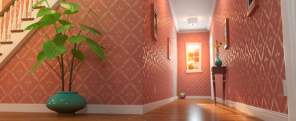 Cartoon Hall Living Room 3D model - TurboSquid 1826246