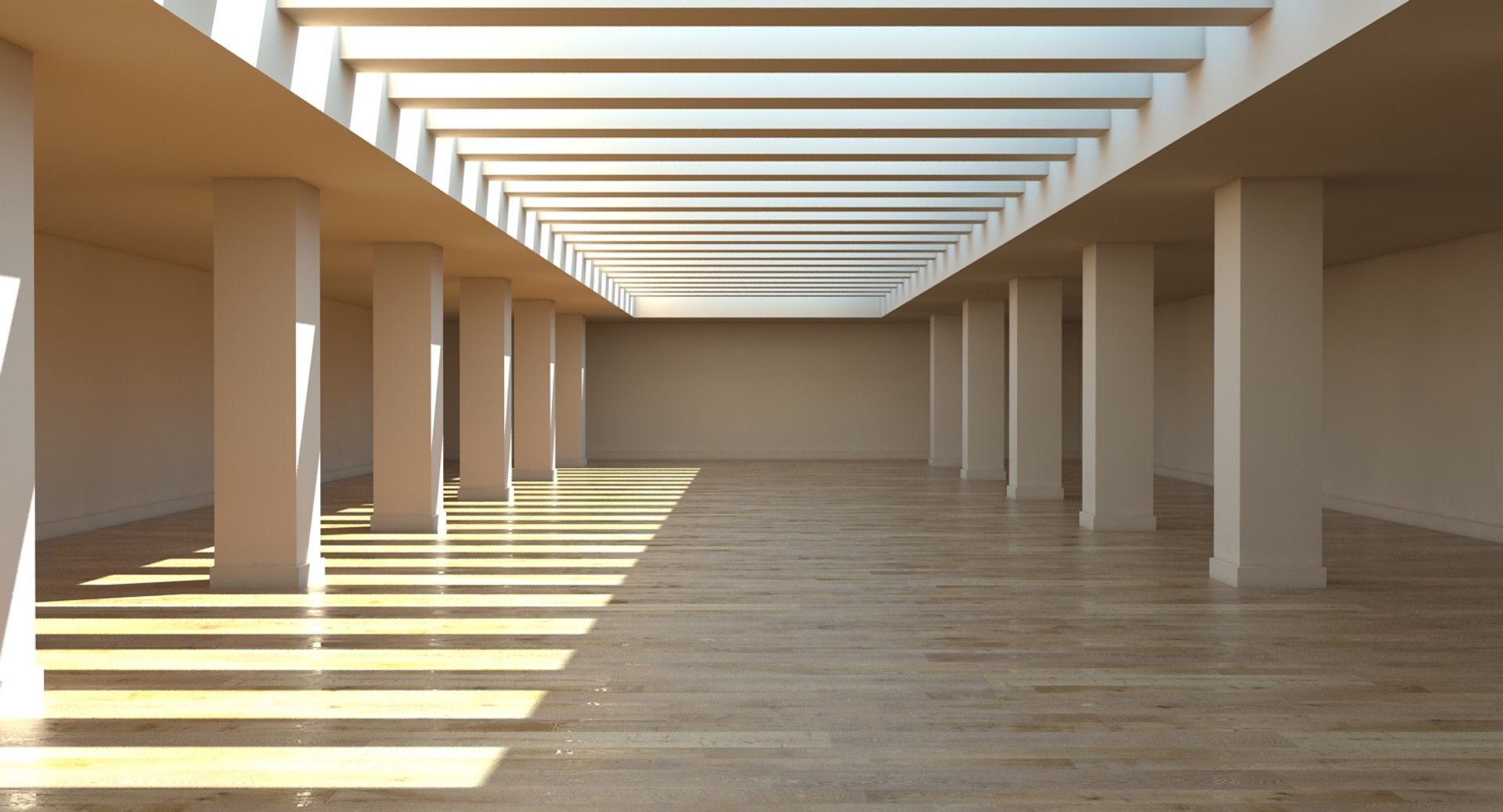 Hallway Realistic 3d Max