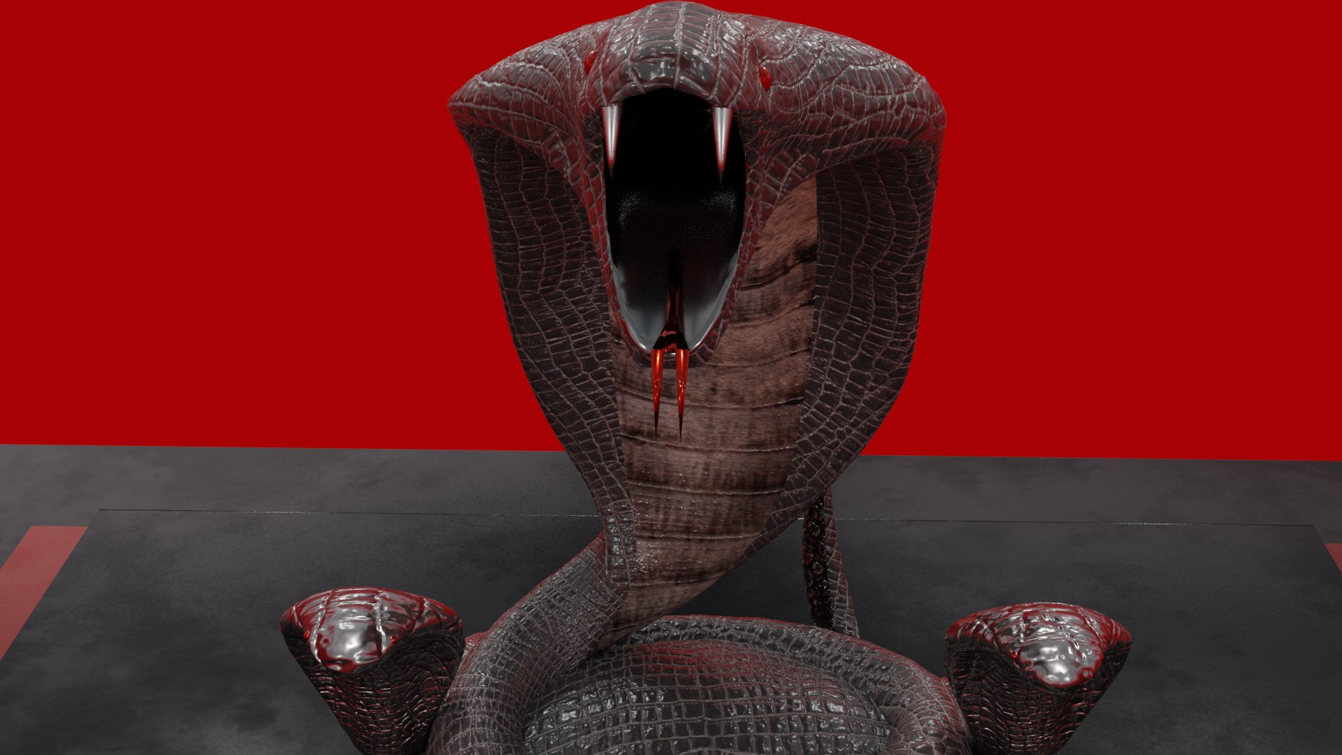 3D FANTASY SNAKE THRONE LOWPOLY PBR 3D MODEL - TurboSquid 1912659