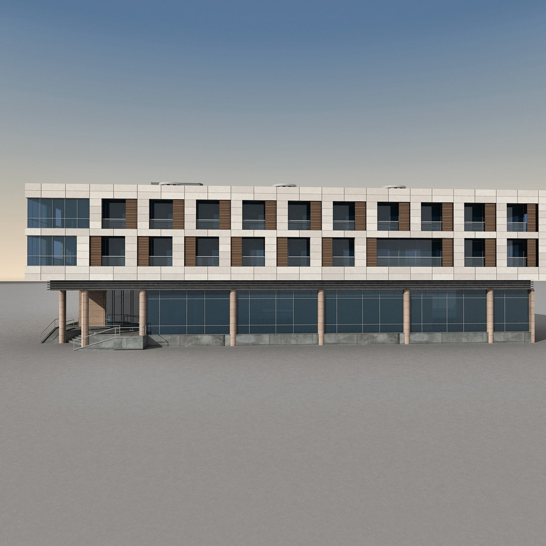 Modern Building 3d Model
