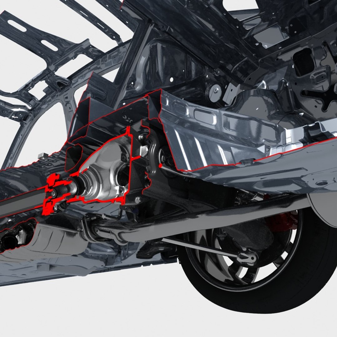 Car Frame Chassis Cutaway 3D - TurboSquid 1574803