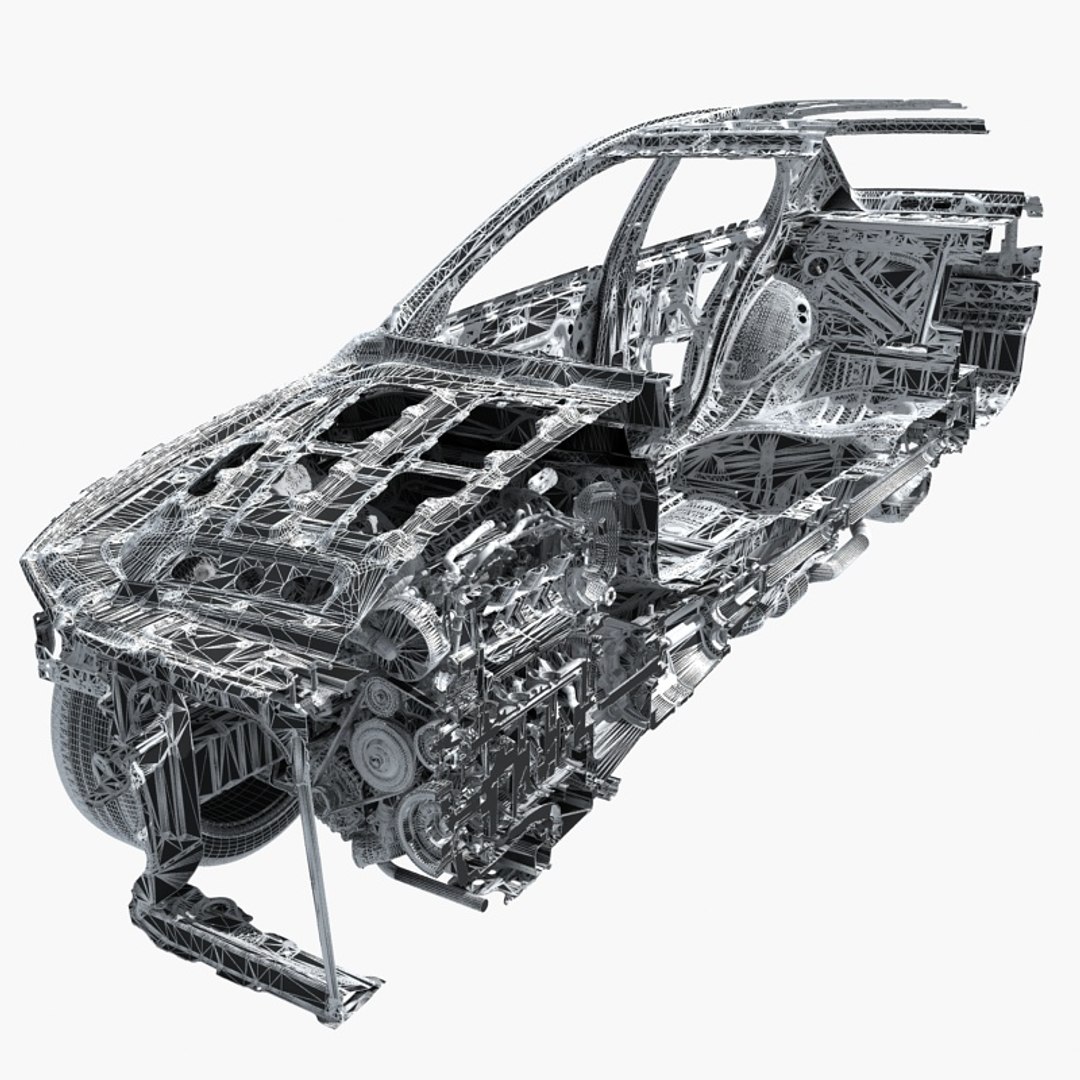 Car Frame Chassis Cutaway 3D - TurboSquid 1574803