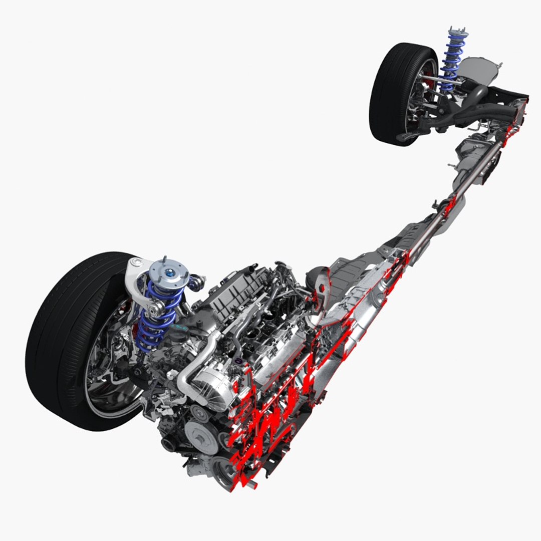Car Frame Chassis Cutaway 3D - TurboSquid 1574803