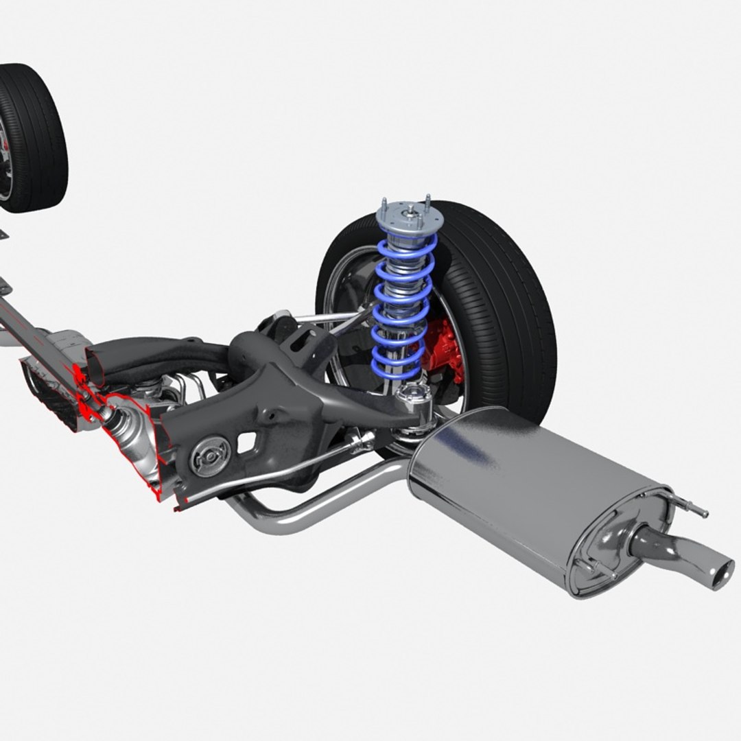 Car Frame Chassis Cutaway 3D - TurboSquid 1574803
