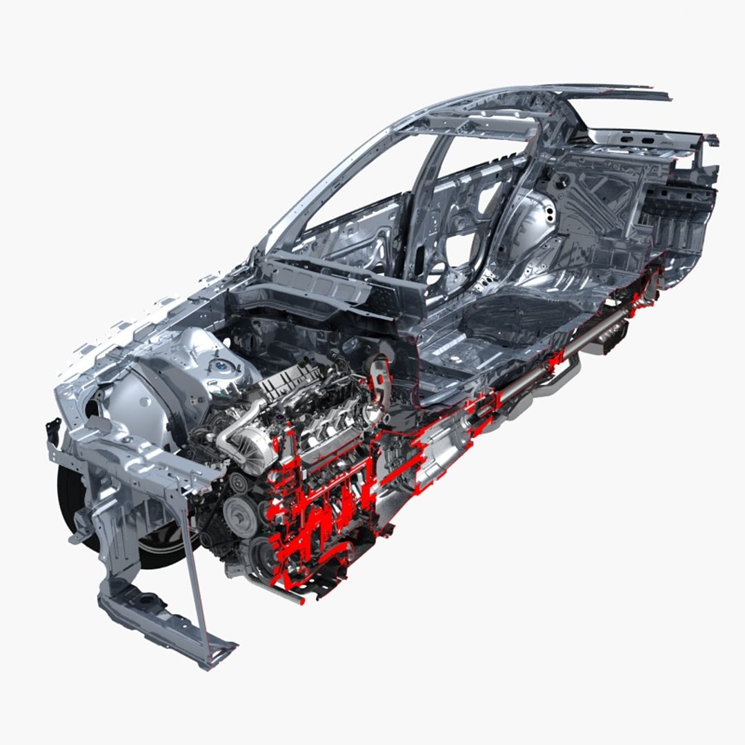 Car Frame Chassis Cutaway 3D - TurboSquid 1574803