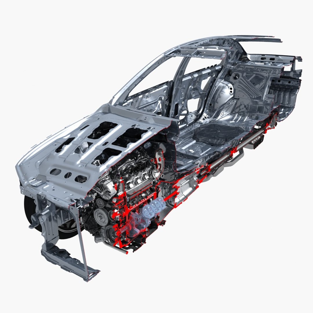 Car Frame Chassis Cutaway 3D - TurboSquid 1574803