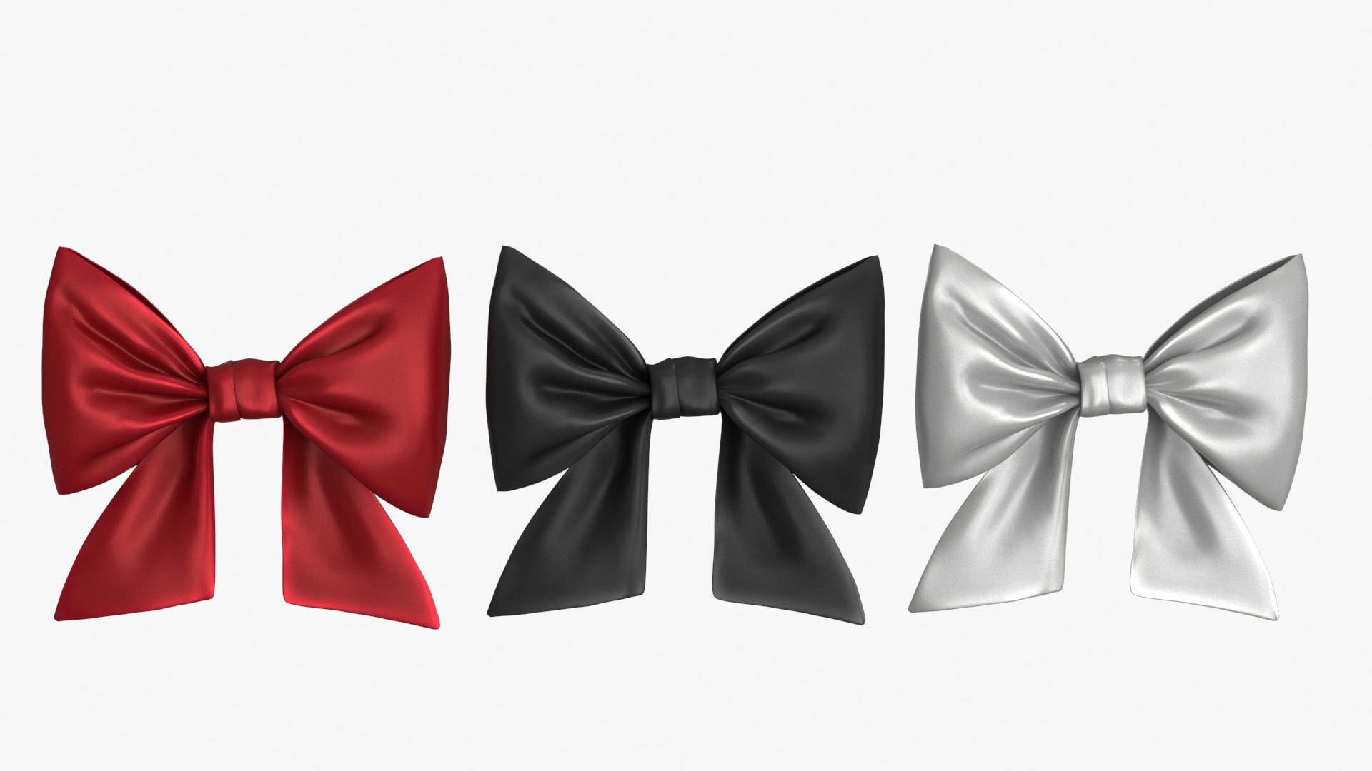 3D Gift Bow 3 Colors V1 Model - TurboSquid 2255212