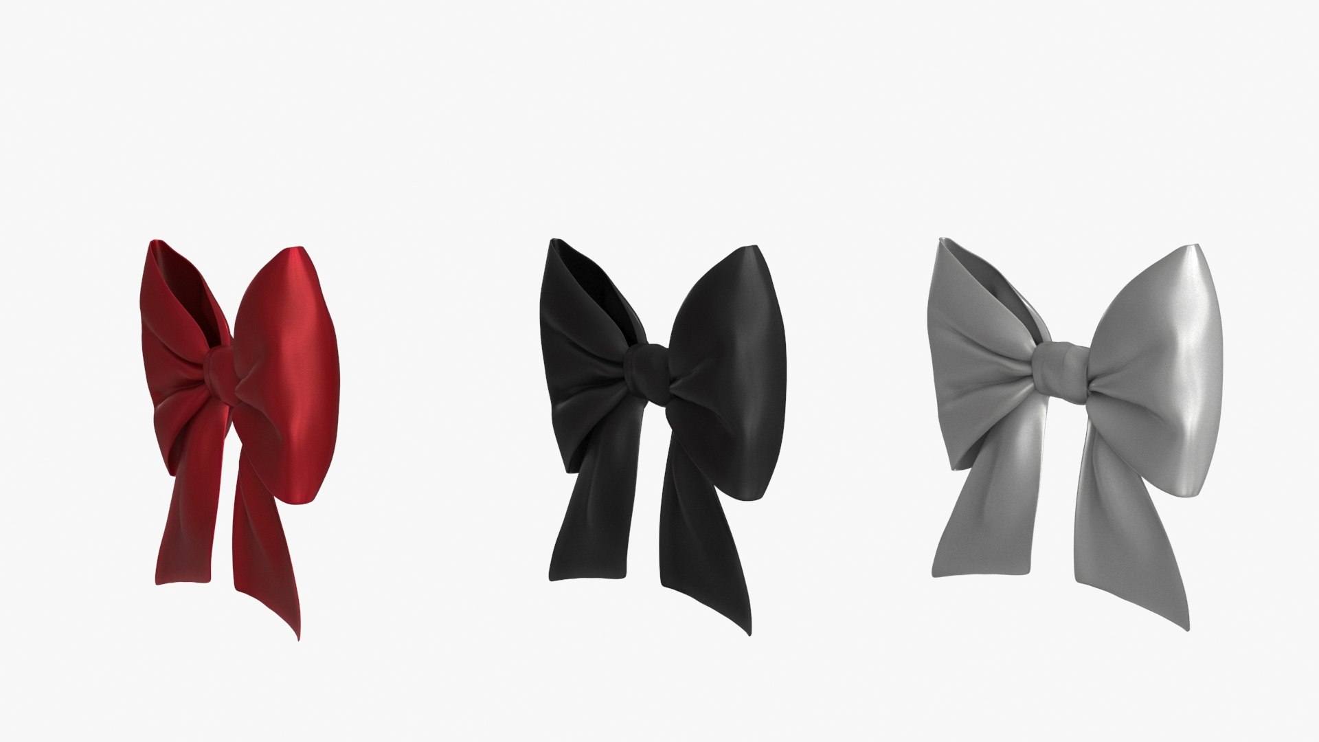 3D Gift Bow 3 Colors V1 Model - TurboSquid 2255212