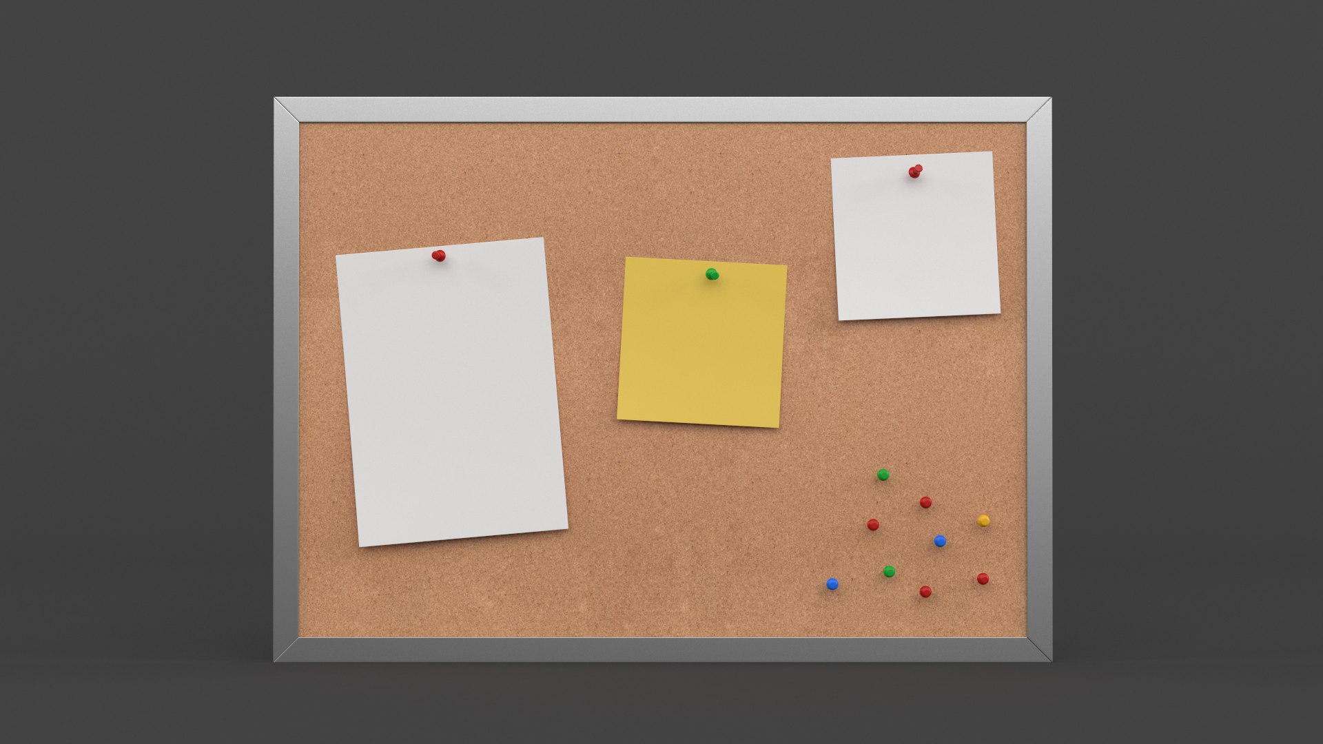 Free Pinboard Set 3D - TurboSquid 2240704