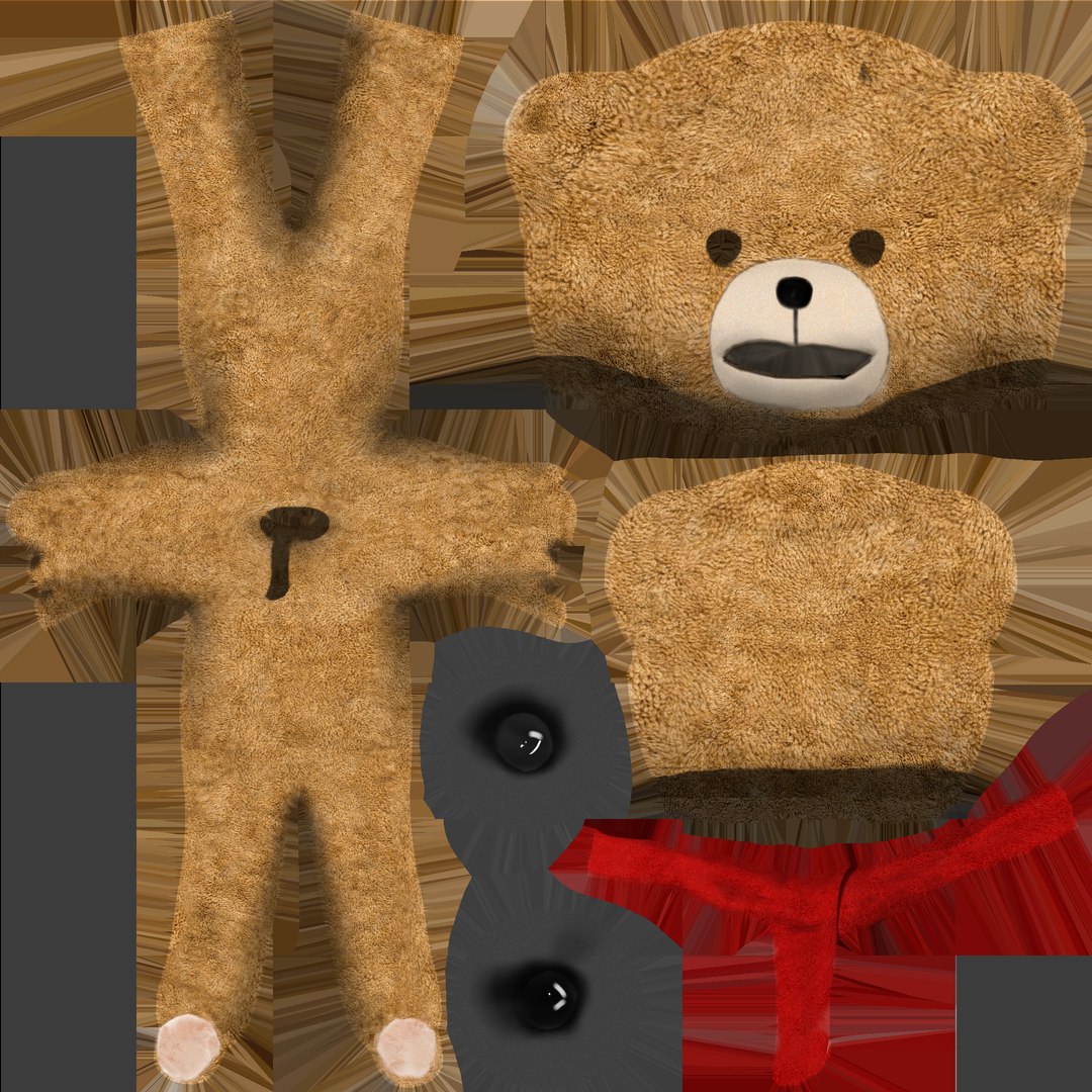Humansize Rigged Teddy Bear 3D - TurboSquid 1505994