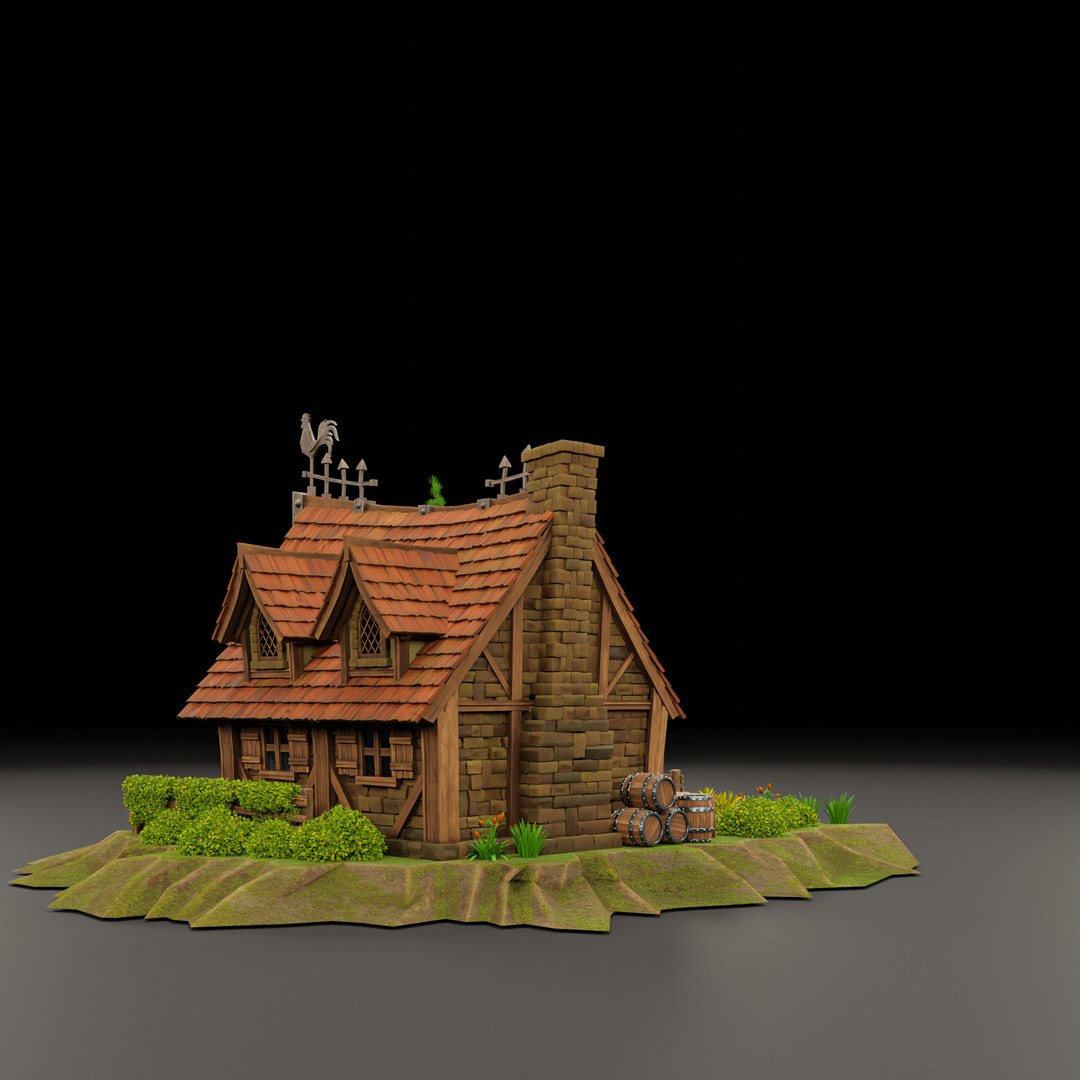 STYLIZED MEDIEVAL BUILDING 03 3D Model - TurboSquid 2145380