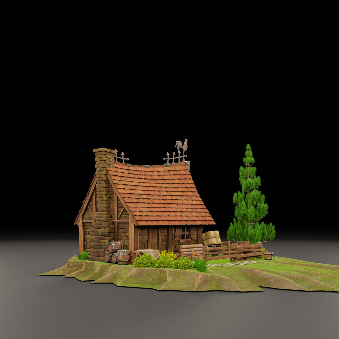 STYLIZED MEDIEVAL BUILDING 03 3D Model - TurboSquid 2145380