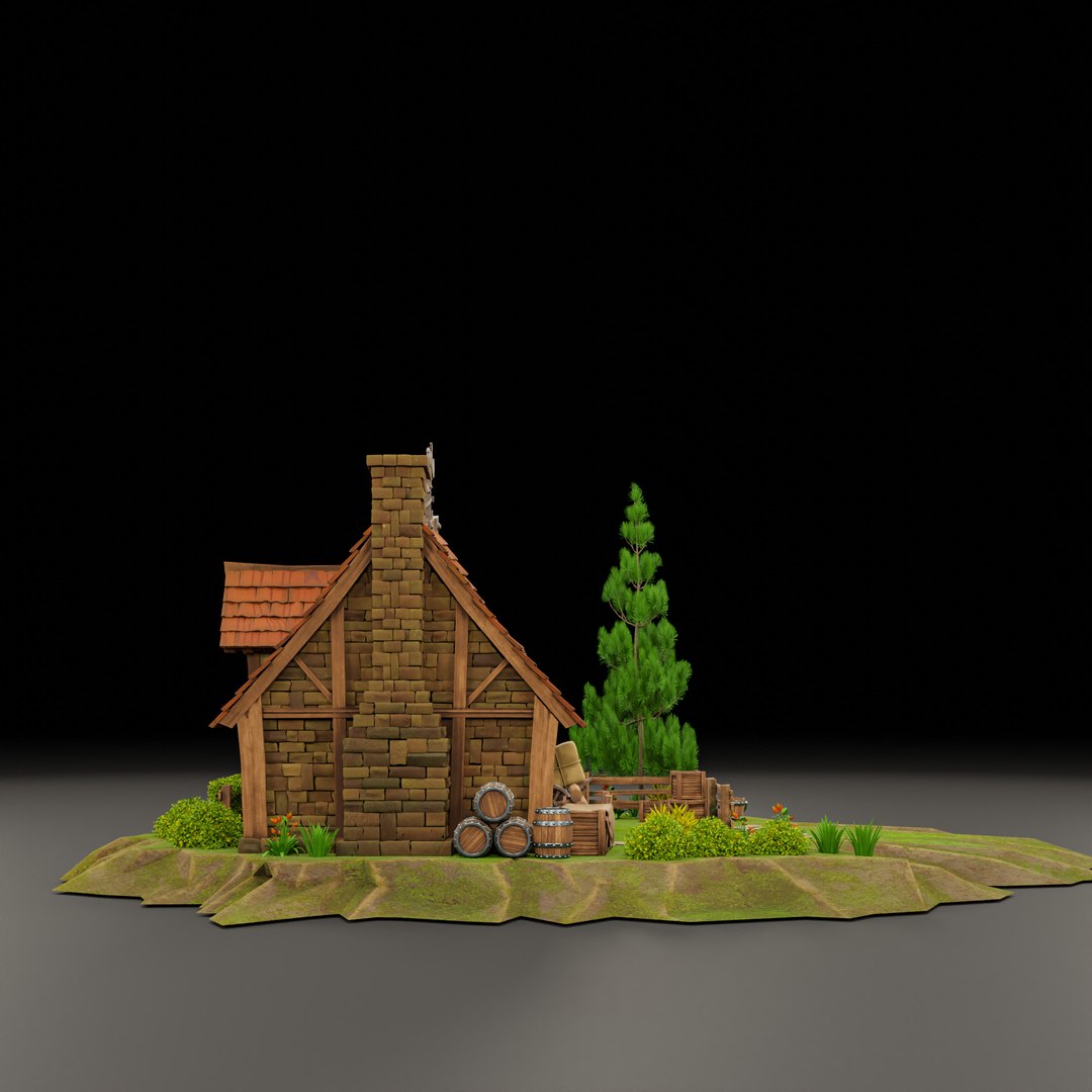 STYLIZED MEDIEVAL BUILDING 03 3D Model - TurboSquid 2145380