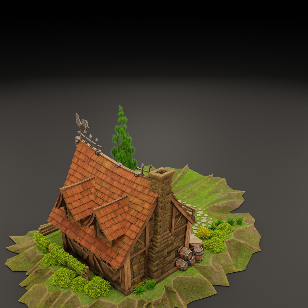 STYLIZED MEDIEVAL BUILDING 03 3D Model - TurboSquid 2145380