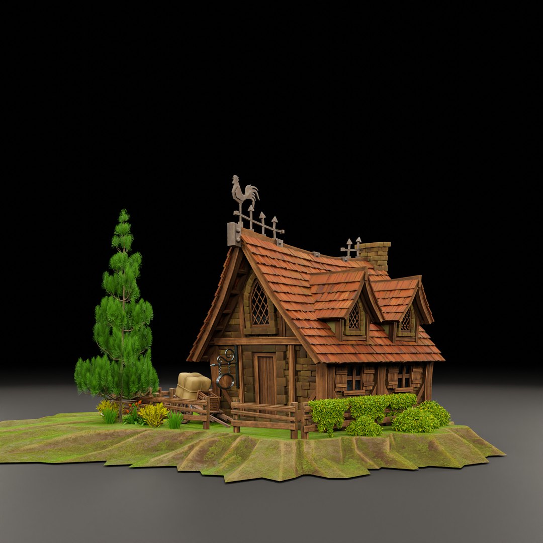 STYLIZED MEDIEVAL BUILDING 03 3D Model - TurboSquid 2145380