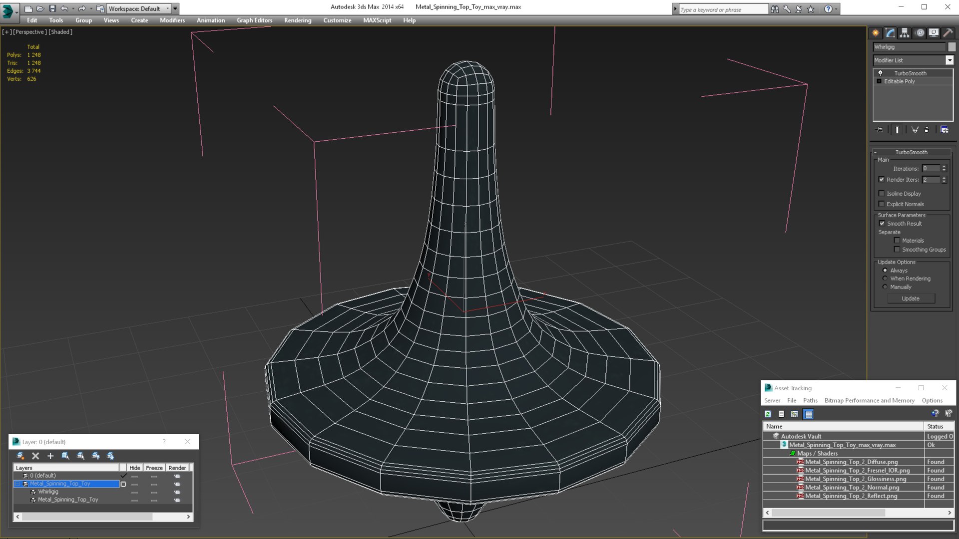 Metal Spinning Top Toy 3D model - TurboSquid 1782456