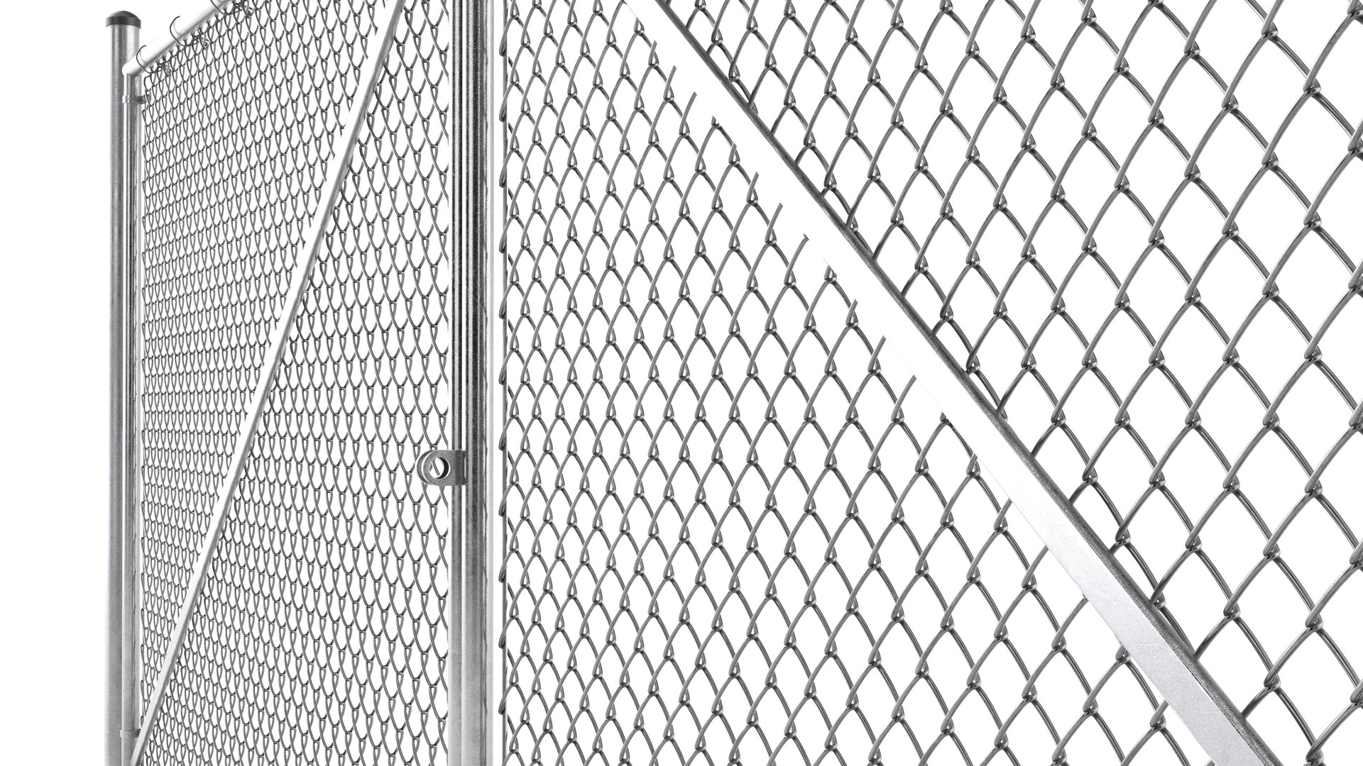 3D Model Chain Link Gate - TurboSquid 2318206