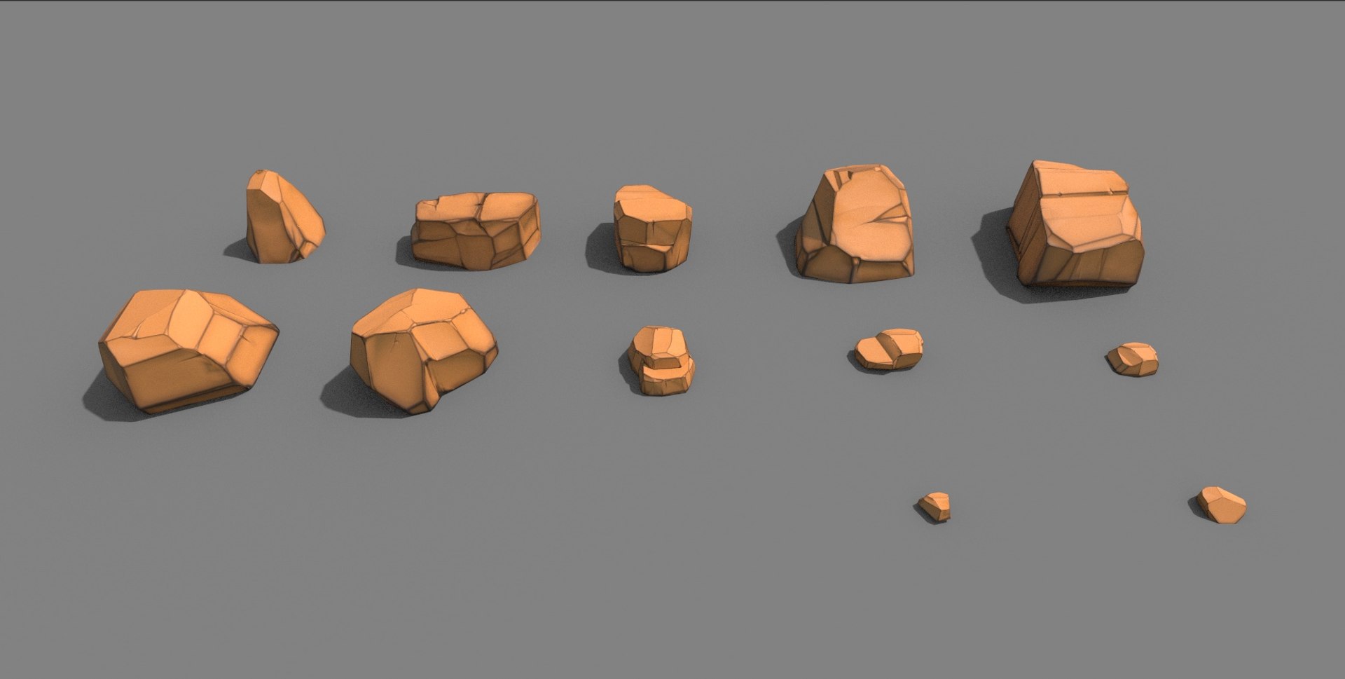 3D Cartoon Rock Styled Set Model - TurboSquid 1486876