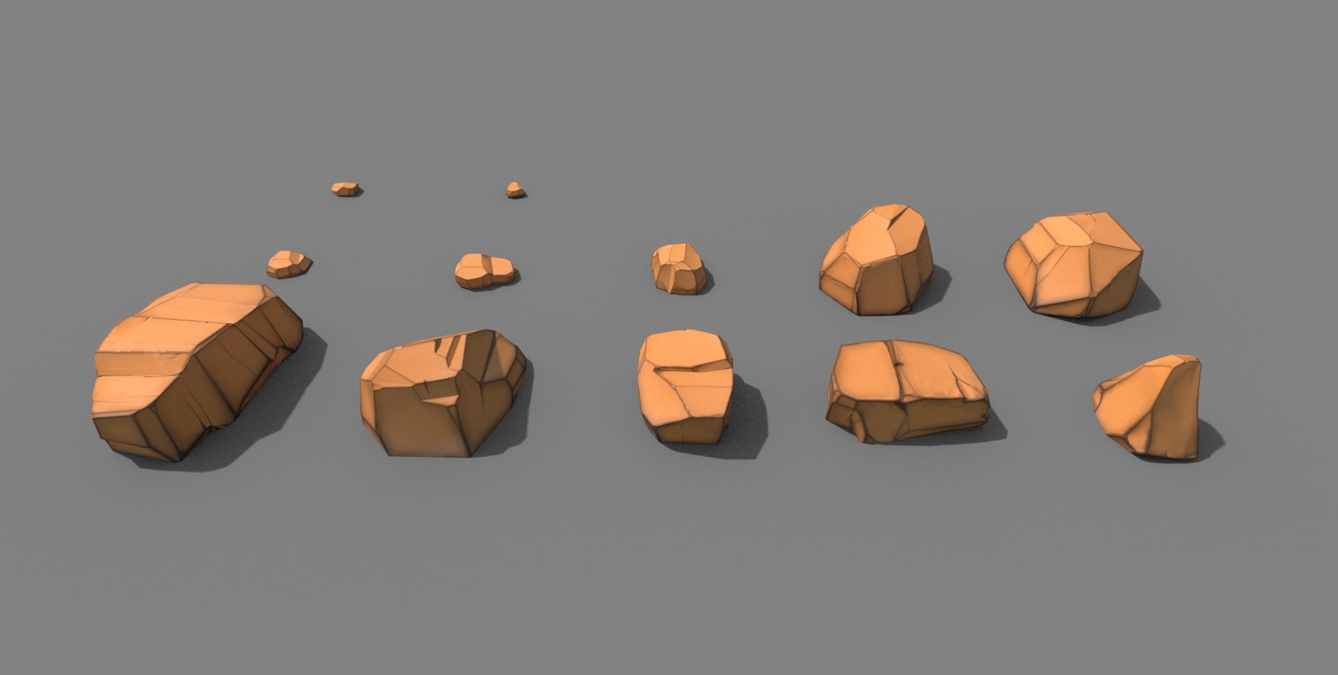 3D Cartoon Rock Styled Set Model - TurboSquid 1486876