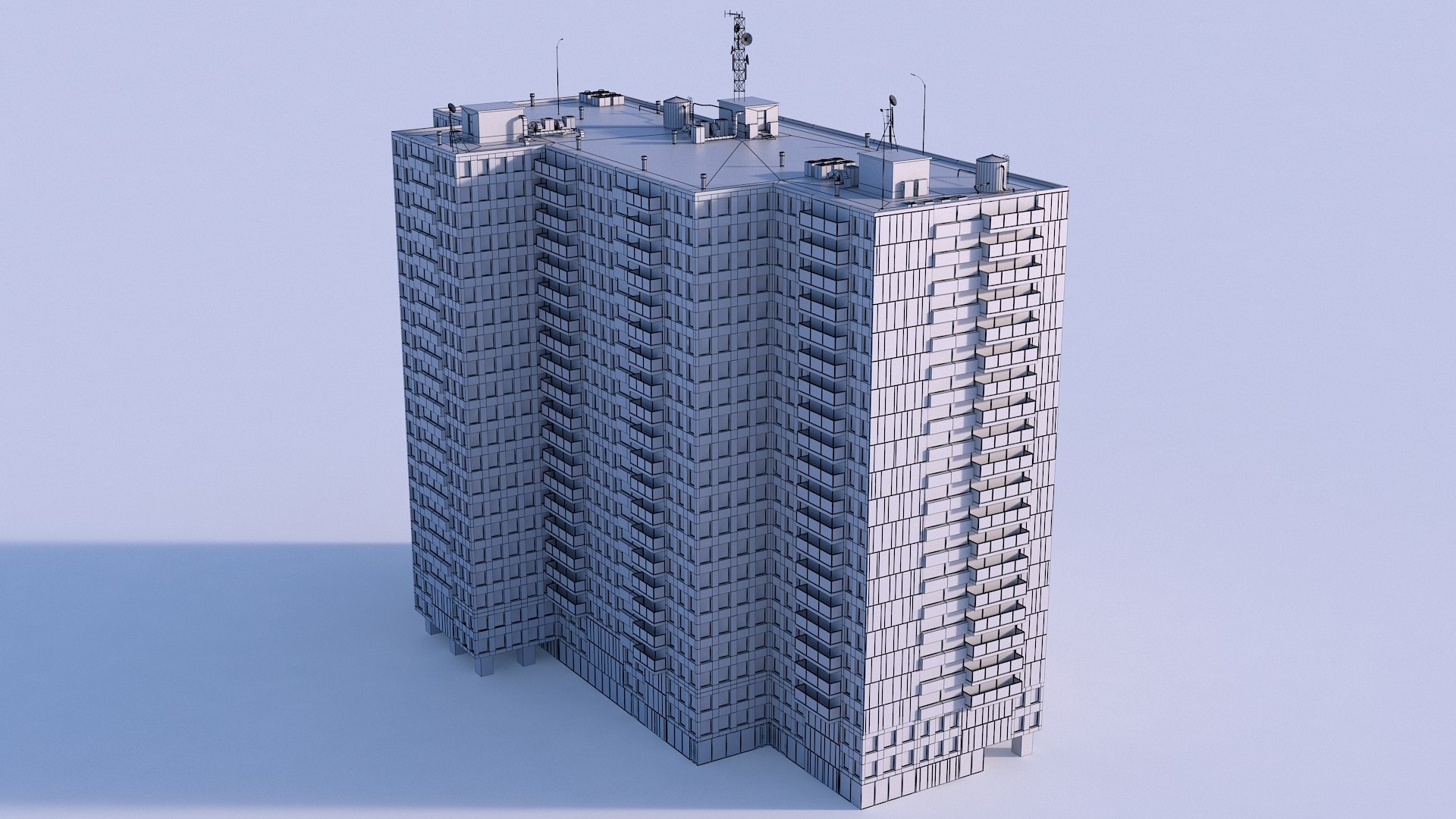 Skyscraper building 20 3D model - TurboSquid 1531875