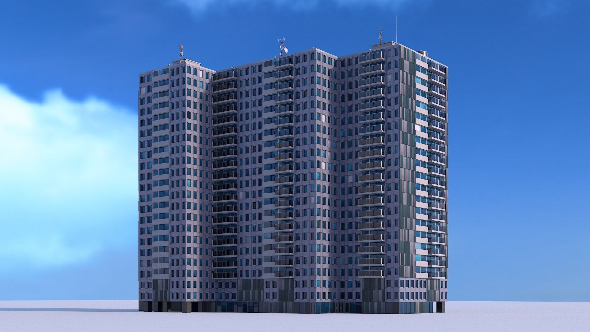 Skyscraper building 20 3D model - TurboSquid 1531875