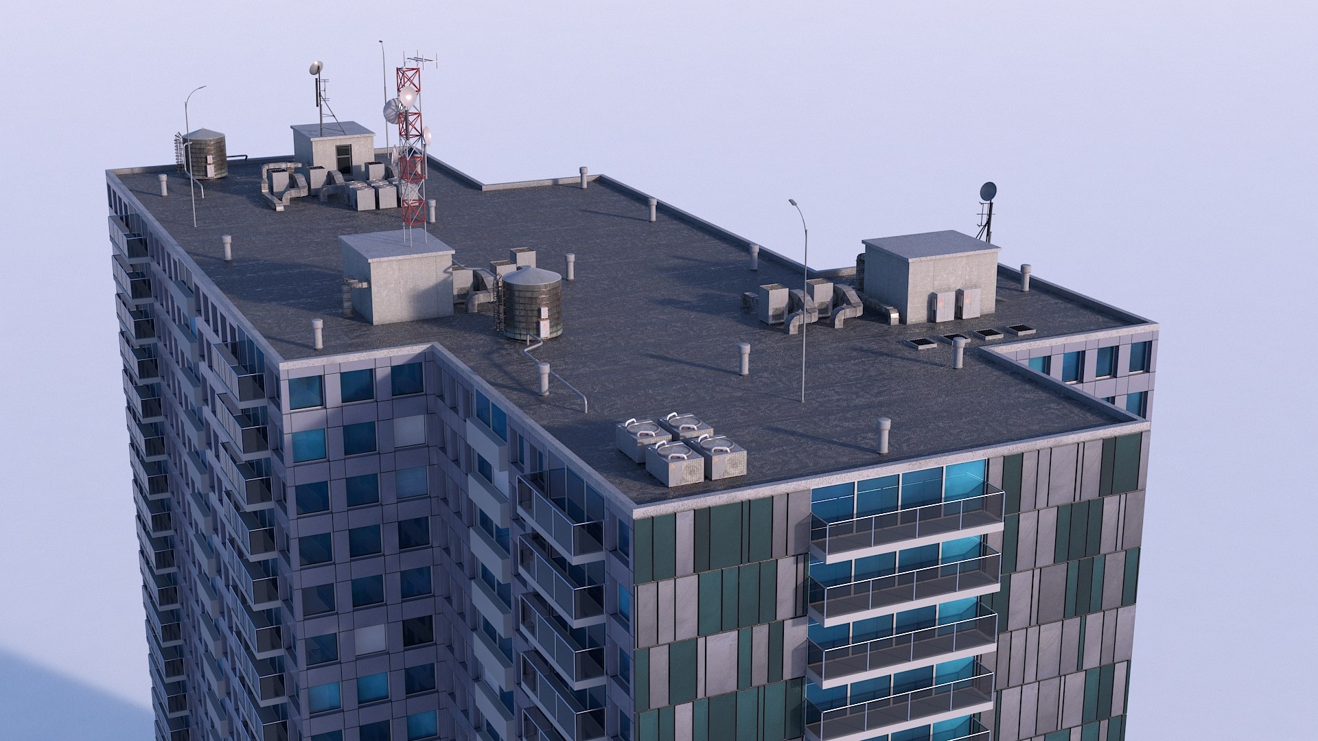 Skyscraper building 20 3D model - TurboSquid 1531875