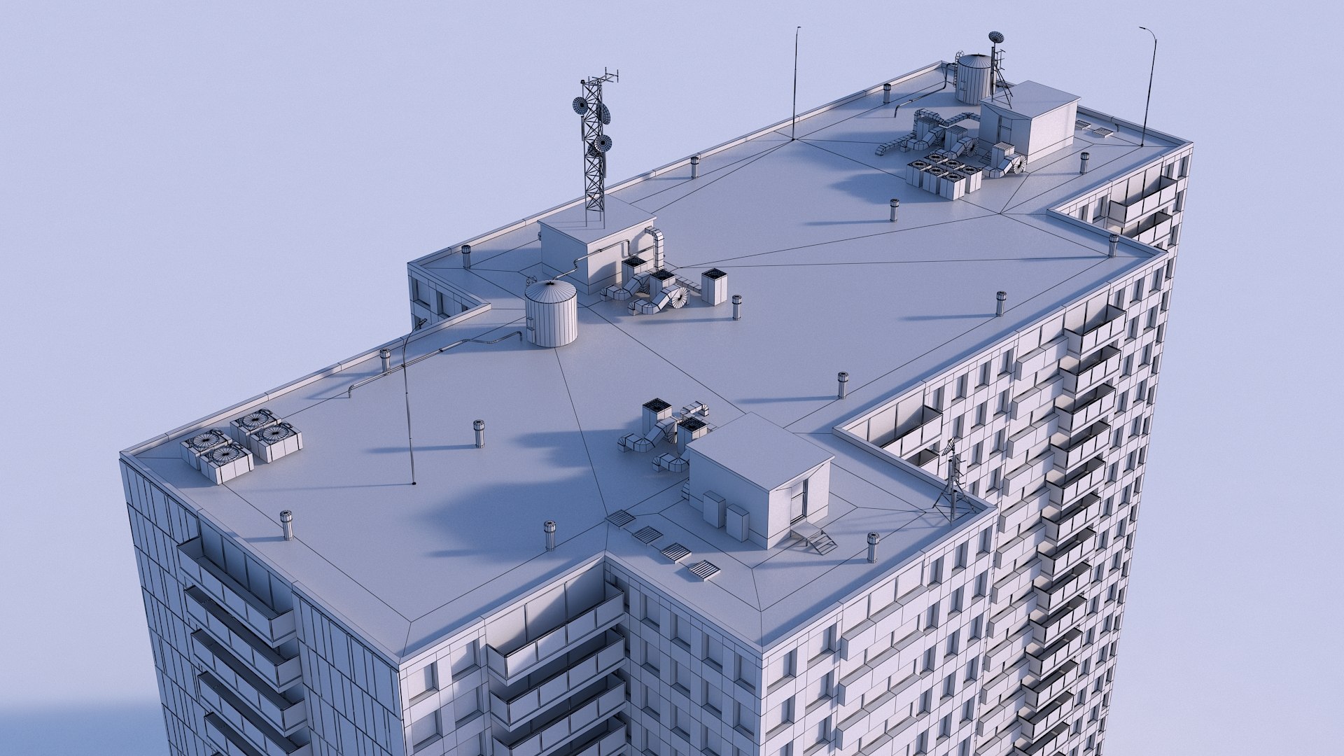Skyscraper building 20 3D model - TurboSquid 1531875