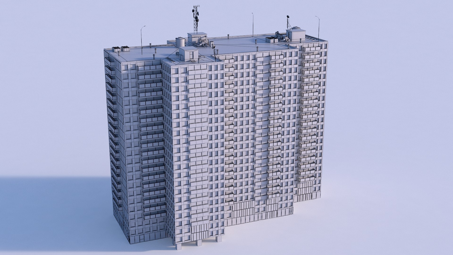 Skyscraper building 20 3D model - TurboSquid 1531875
