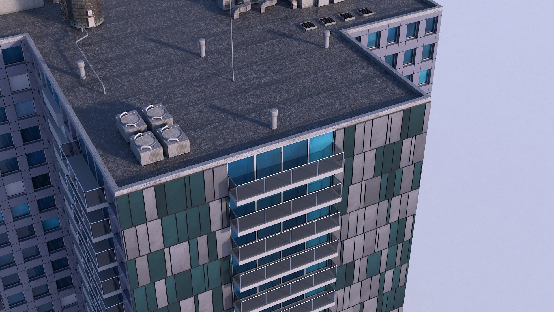 Skyscraper building 20 3D model - TurboSquid 1531875