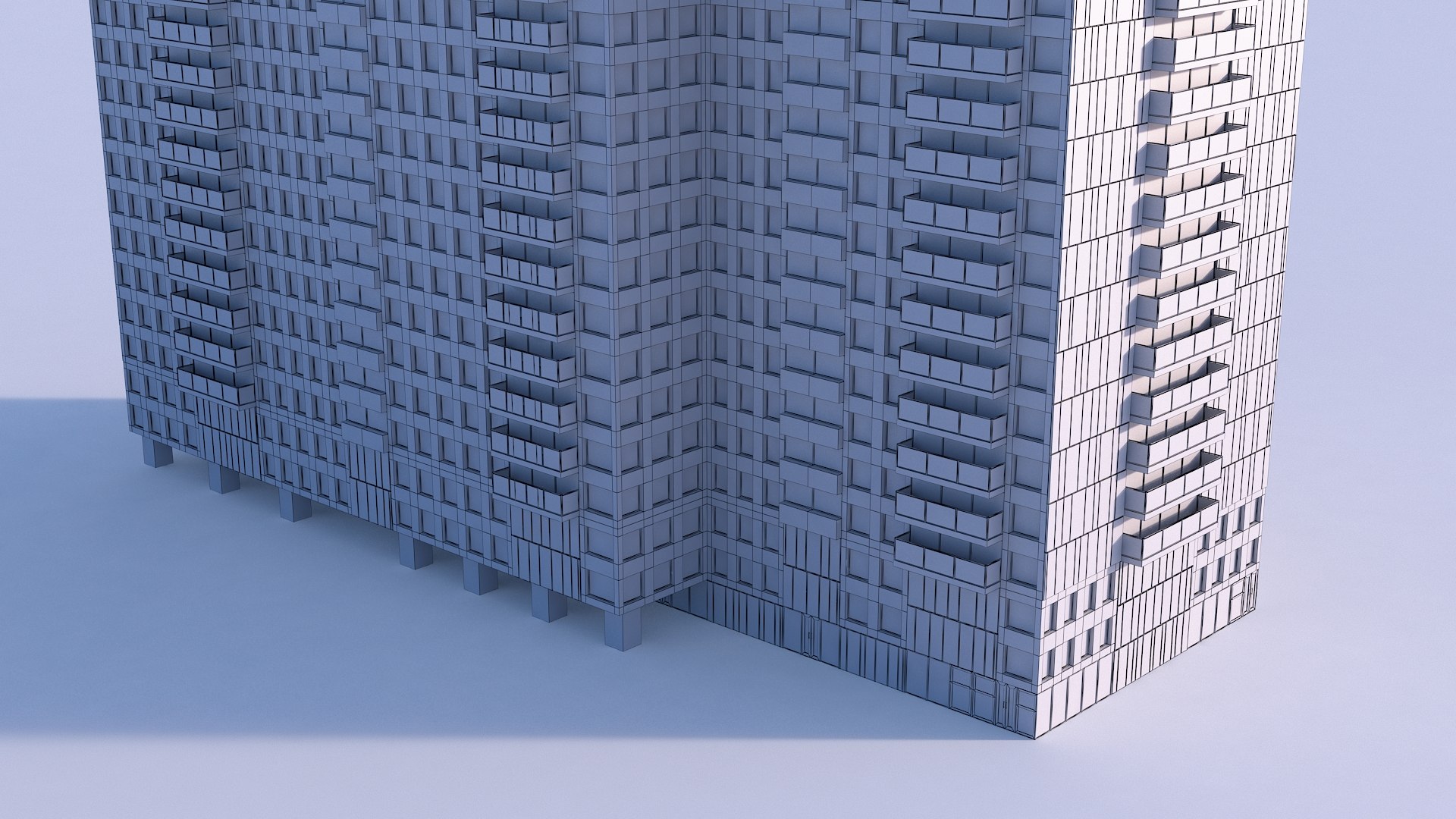 Skyscraper building 20 3D model - TurboSquid 1531875